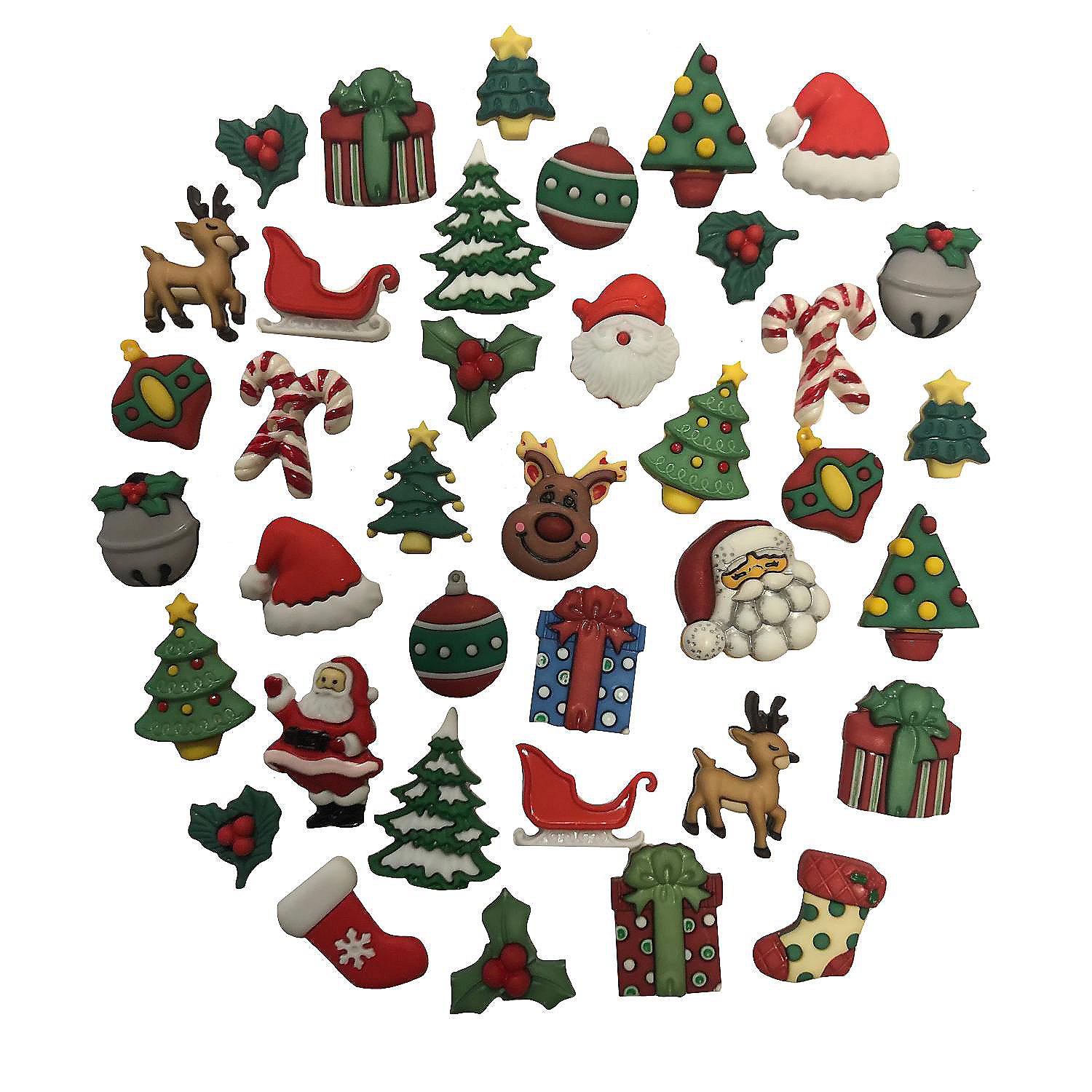 Buttons Galore Christmas Button Super Value Pack for Craft & Sewing DIY Projects | Oriental Trading