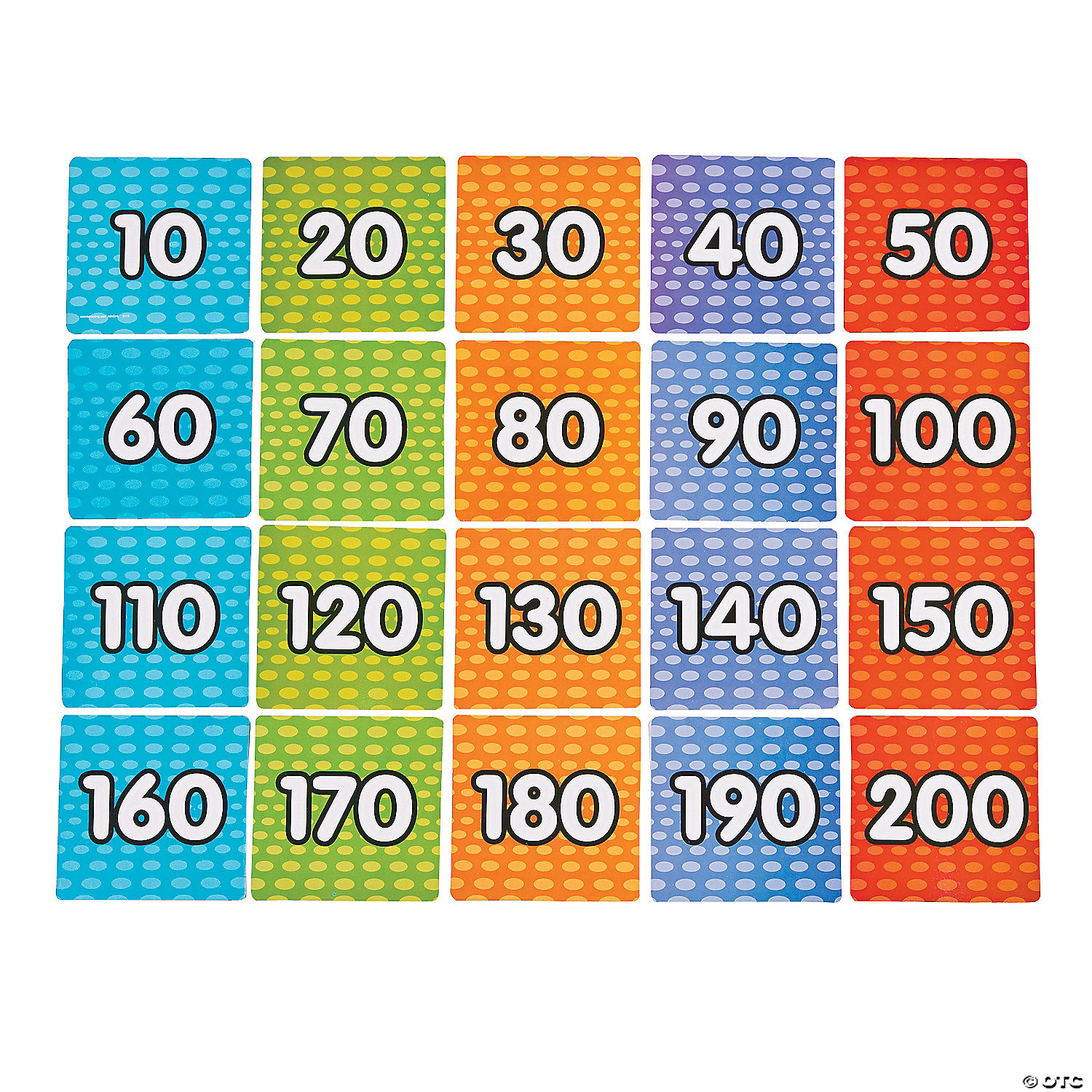 Cardboard Tens Skip Counting Sequencing Cards | Fun Express