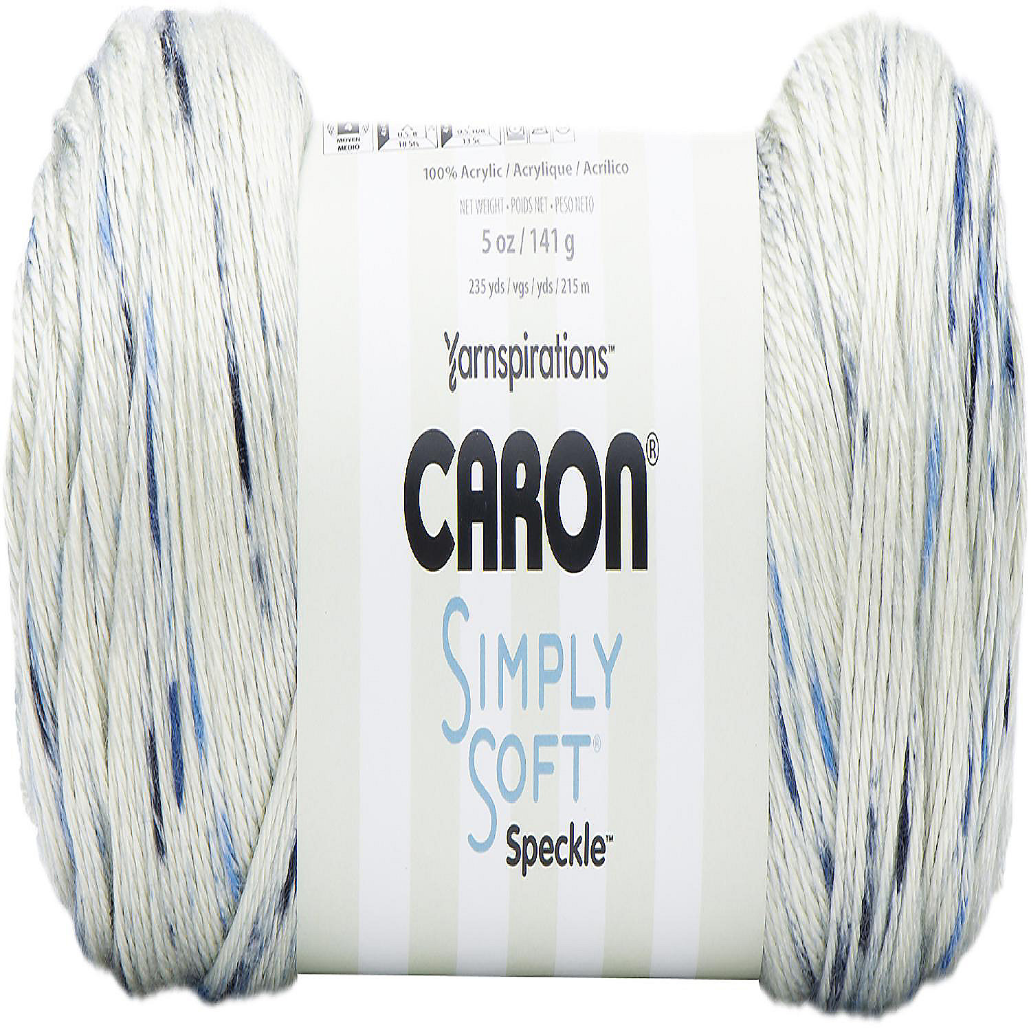 Caron Simply Soft Speckle Yarn-Blue Gingham | Oriental Trading