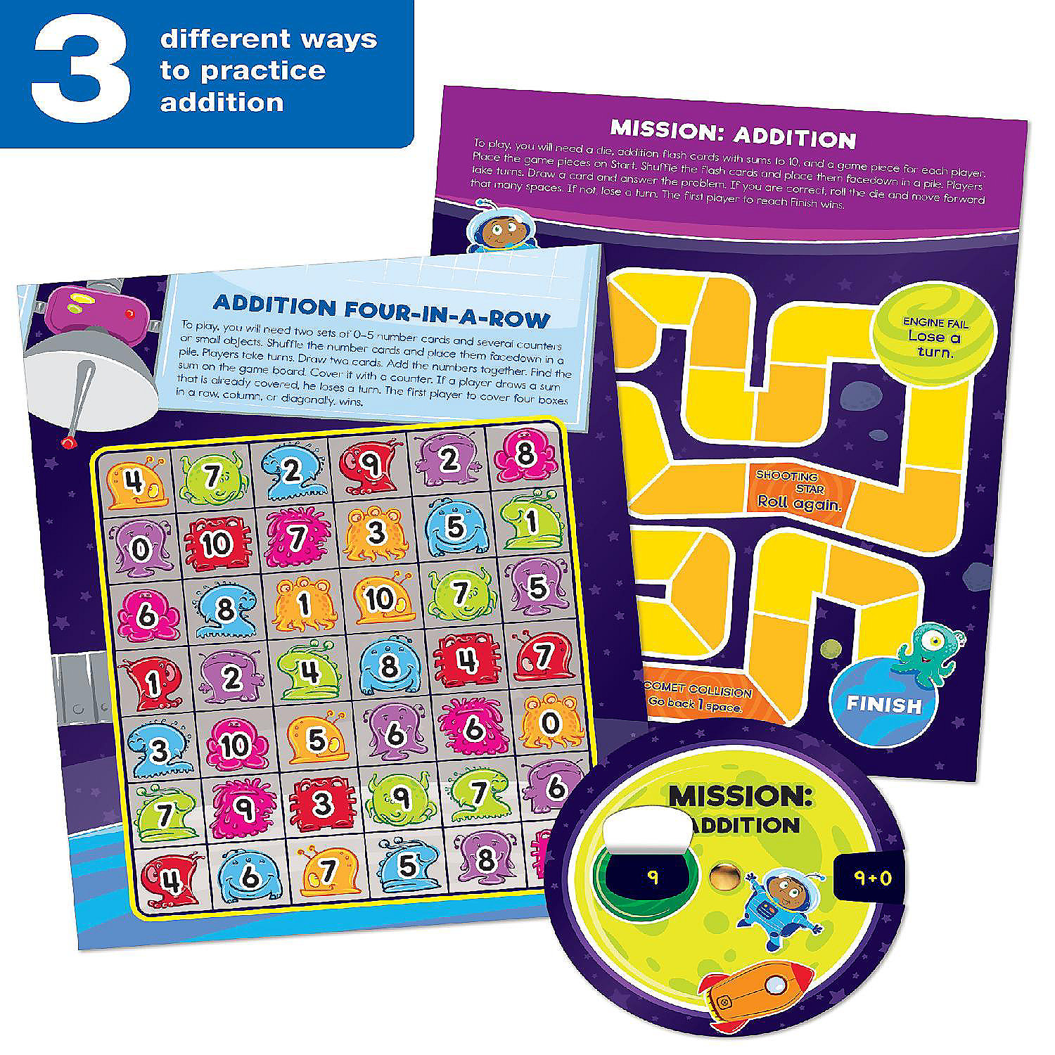 Carson Dellosa Addition Instructional Resources EZ-Spin Set 3pcs