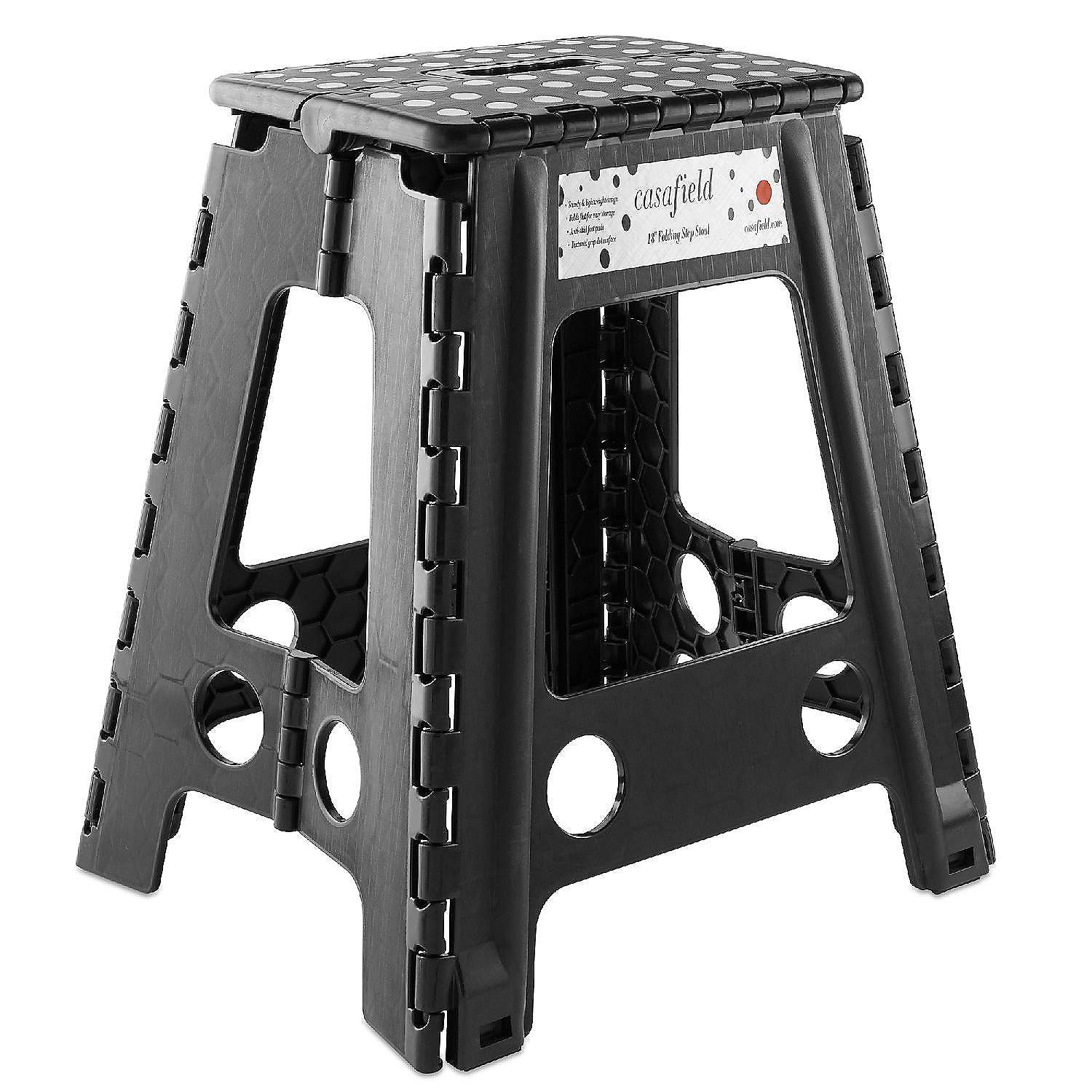 Casafield 18" Collapsible Folding Plastic Kitchen Step Foot Stool with ...