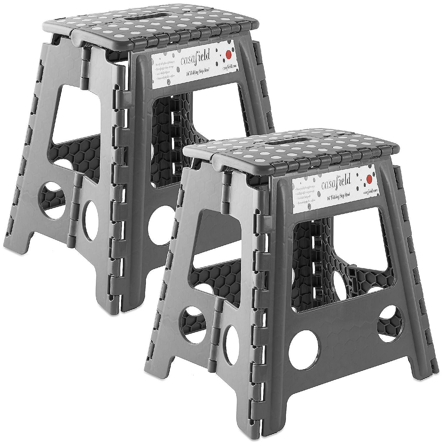 Casafield 2 Pack - 16" Collapsible Kids Folding Plastic Kitchen Step ...