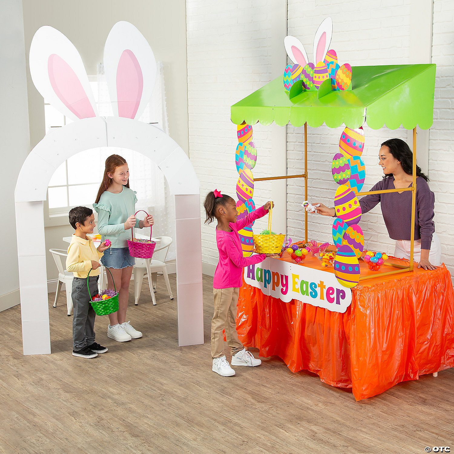Charming Bunny Arch Tabletop Hut with Frame - 6 Pc. for Easter