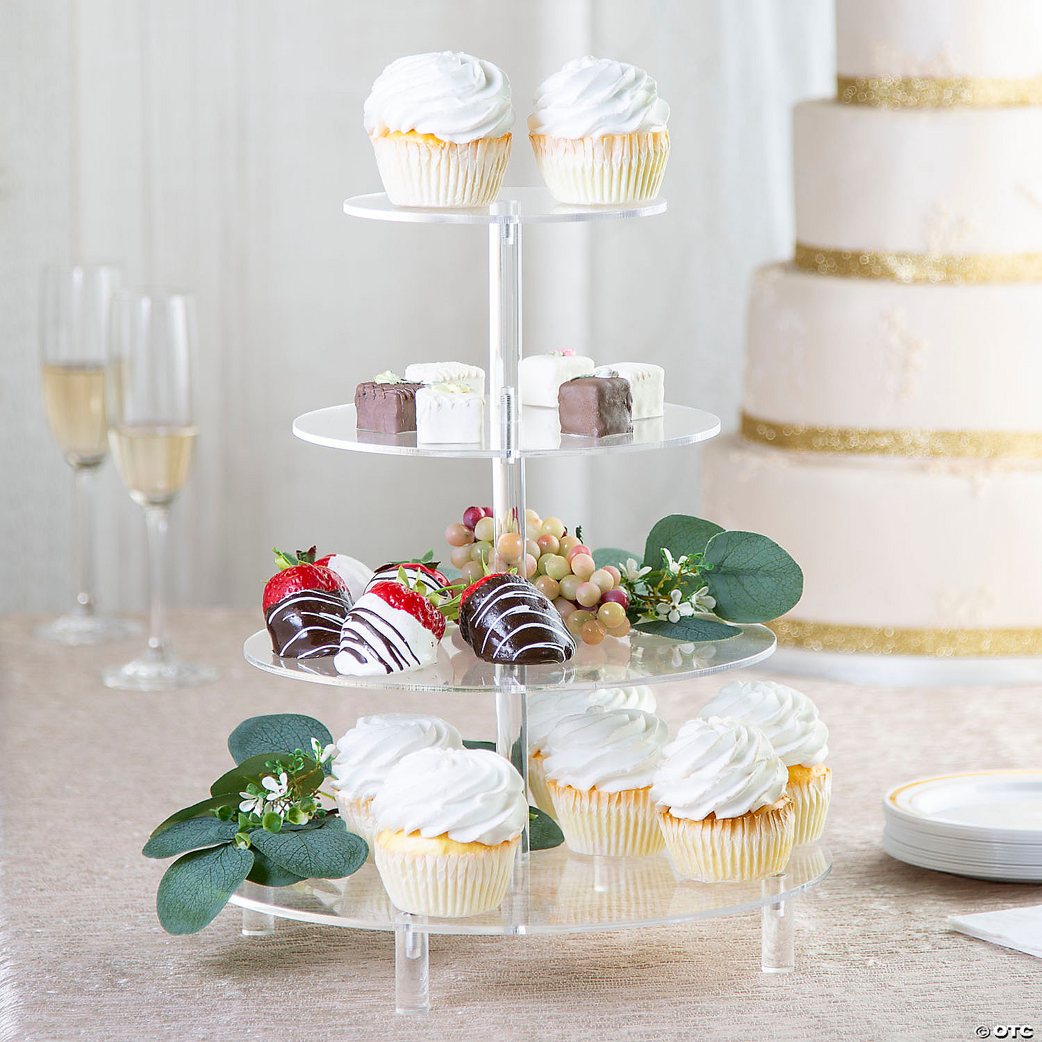 Circle Clear Tiered Cupcake Stand | Fun Express