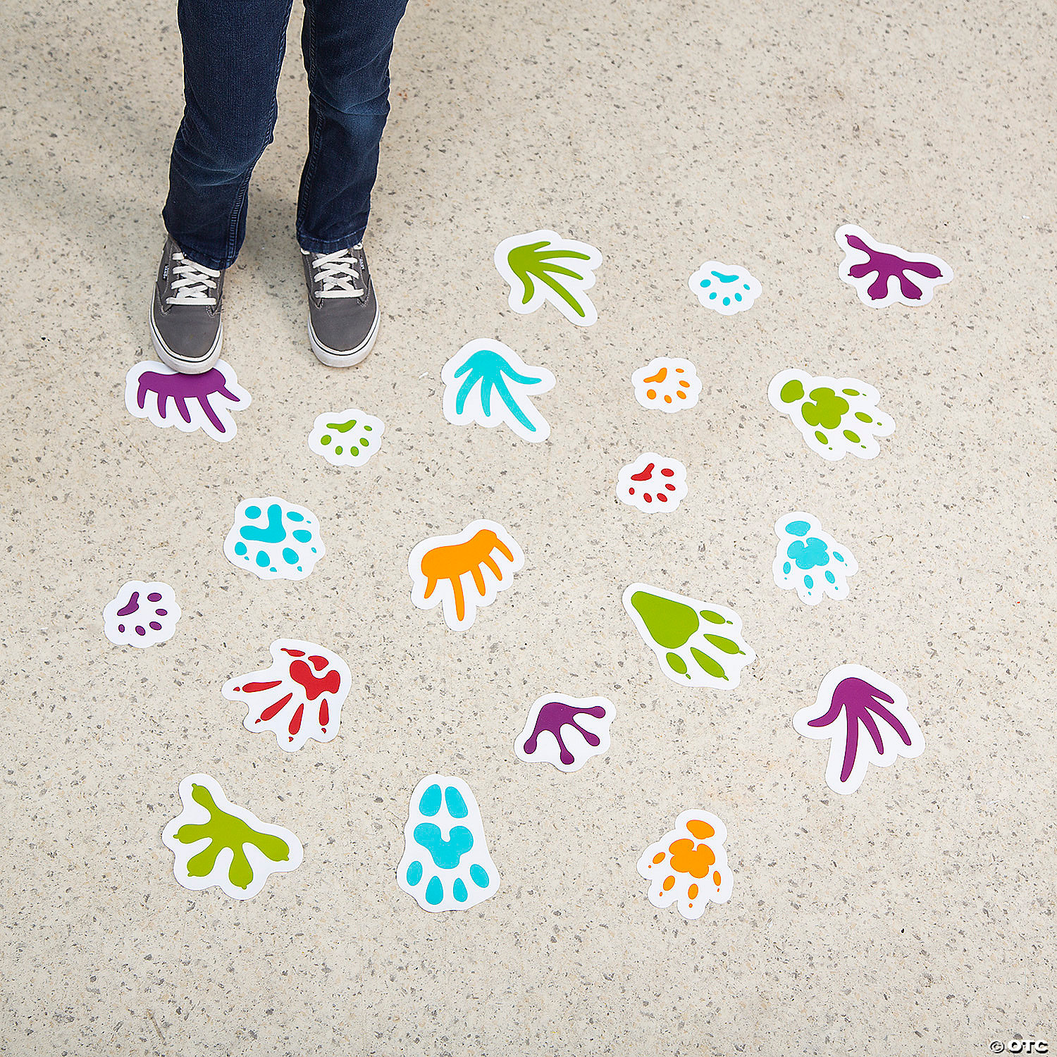 Classroom Pets Footprints Floor Clings | Oriental Trading