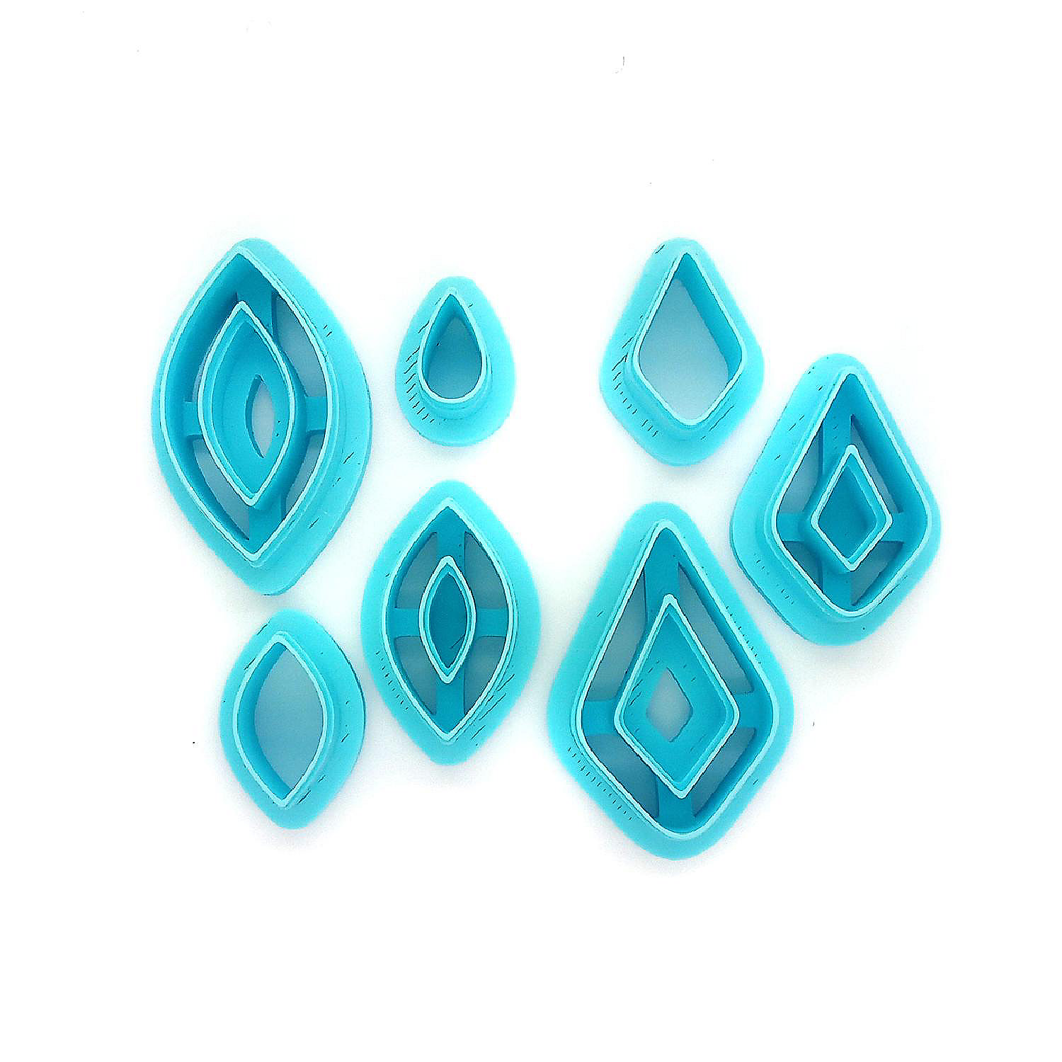 Clay Cutters for Boho Earrings, Teardrop and Diamond Shapes, 7 pcs ...