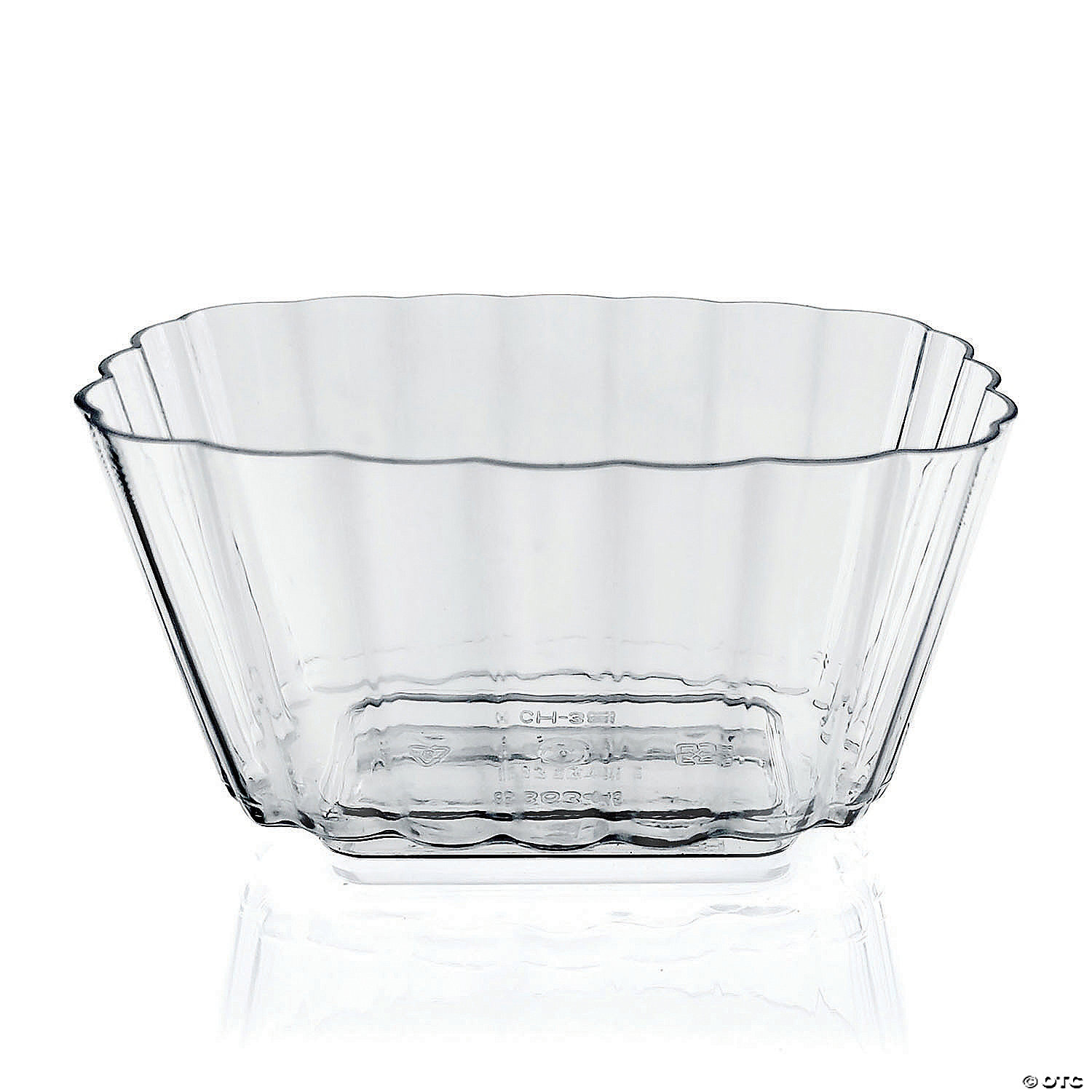 Clear Fluted Rectangular Disposable Plastic Pudding Cups (132 Cups)