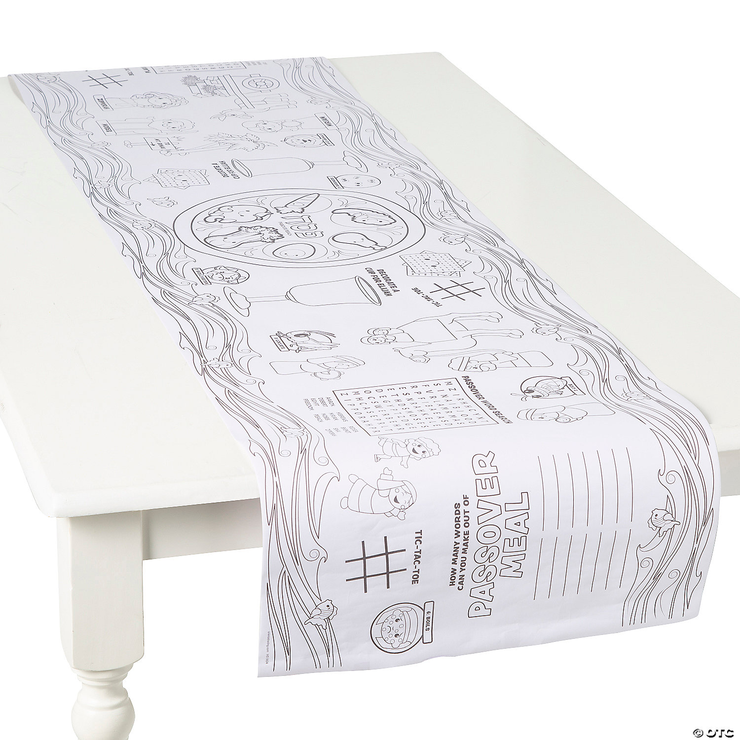 Color Your Own Passover Activity Table Runner | Fun Express