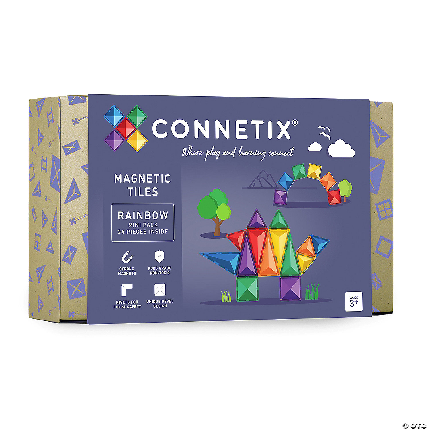 ConnetiProper Magnetic Tiles Rainbow Mini Pack, 24 Pieces | Oriental ...