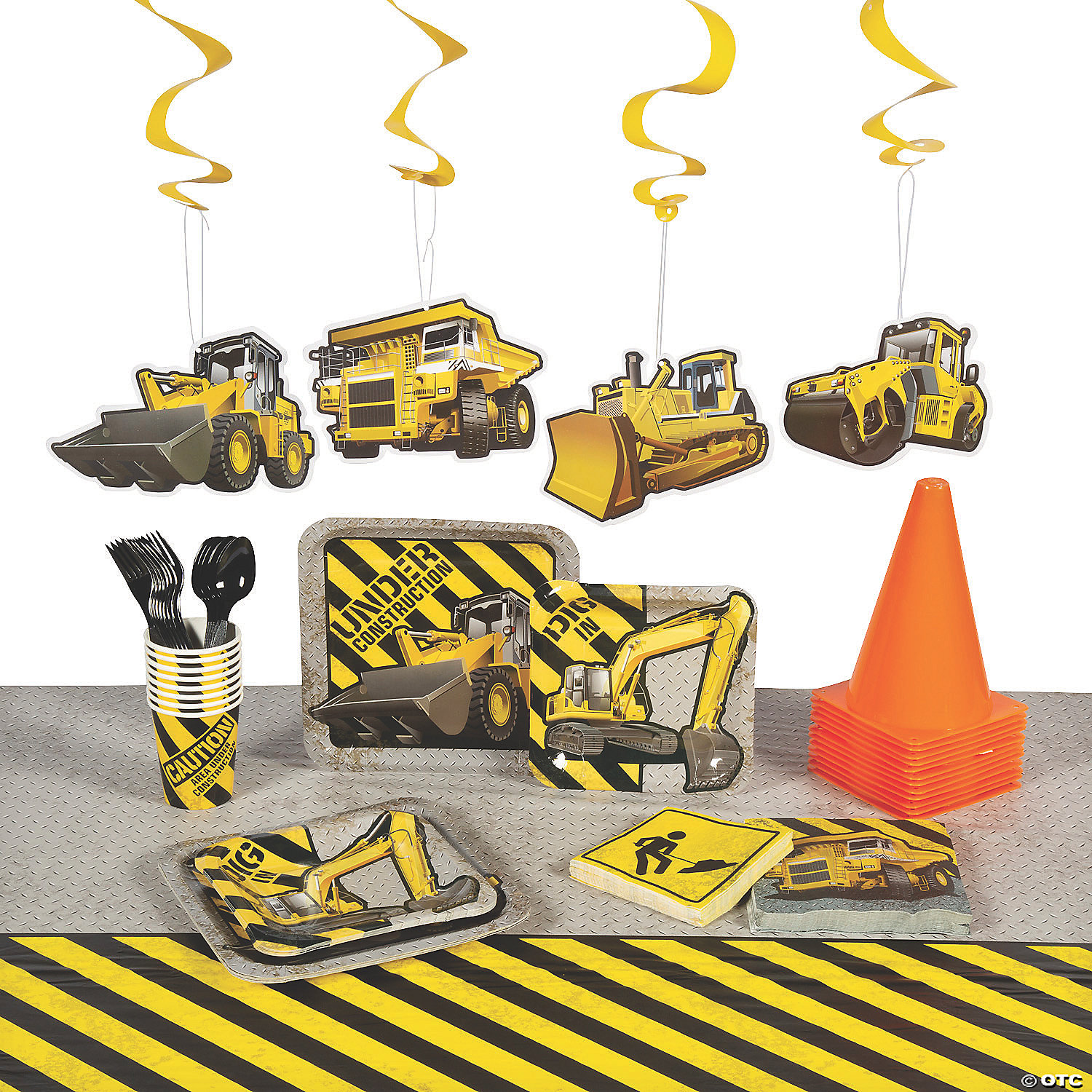 Construction Tableware Kit for 8 Guests