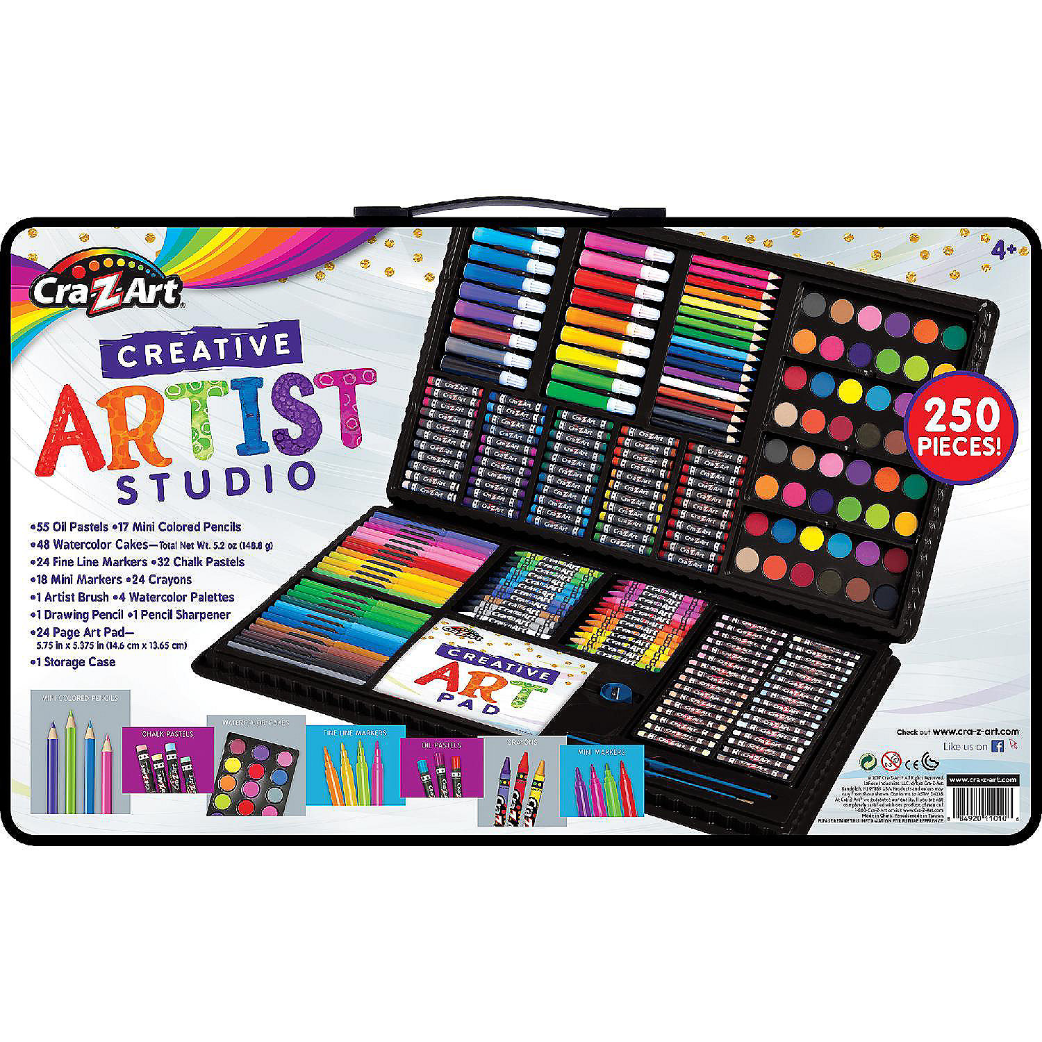 Cra-Z-Art: 250 Piece Creative Art Studio Kit