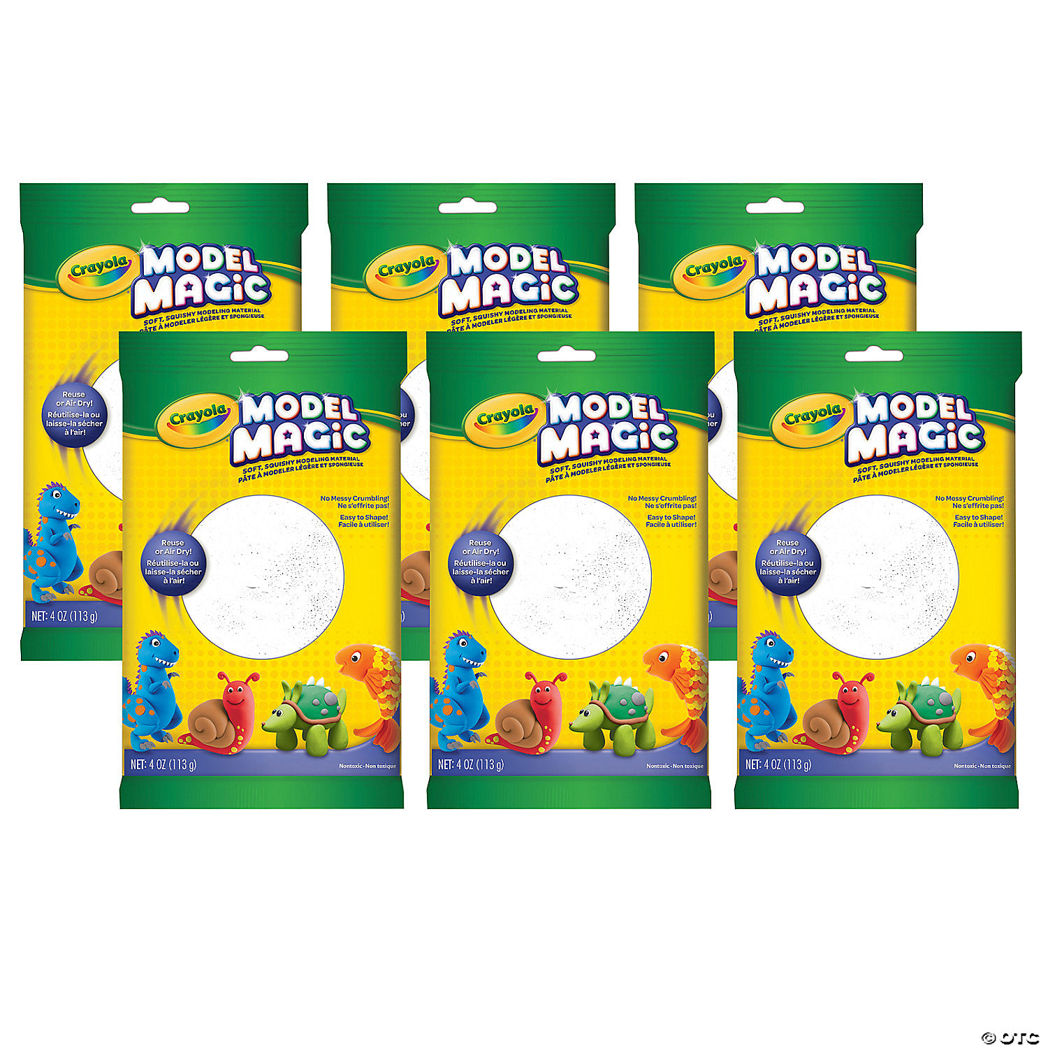 Crayola Model Magic Modeling Compound, White, 4 oz. Per Pack, 6 Packs ...