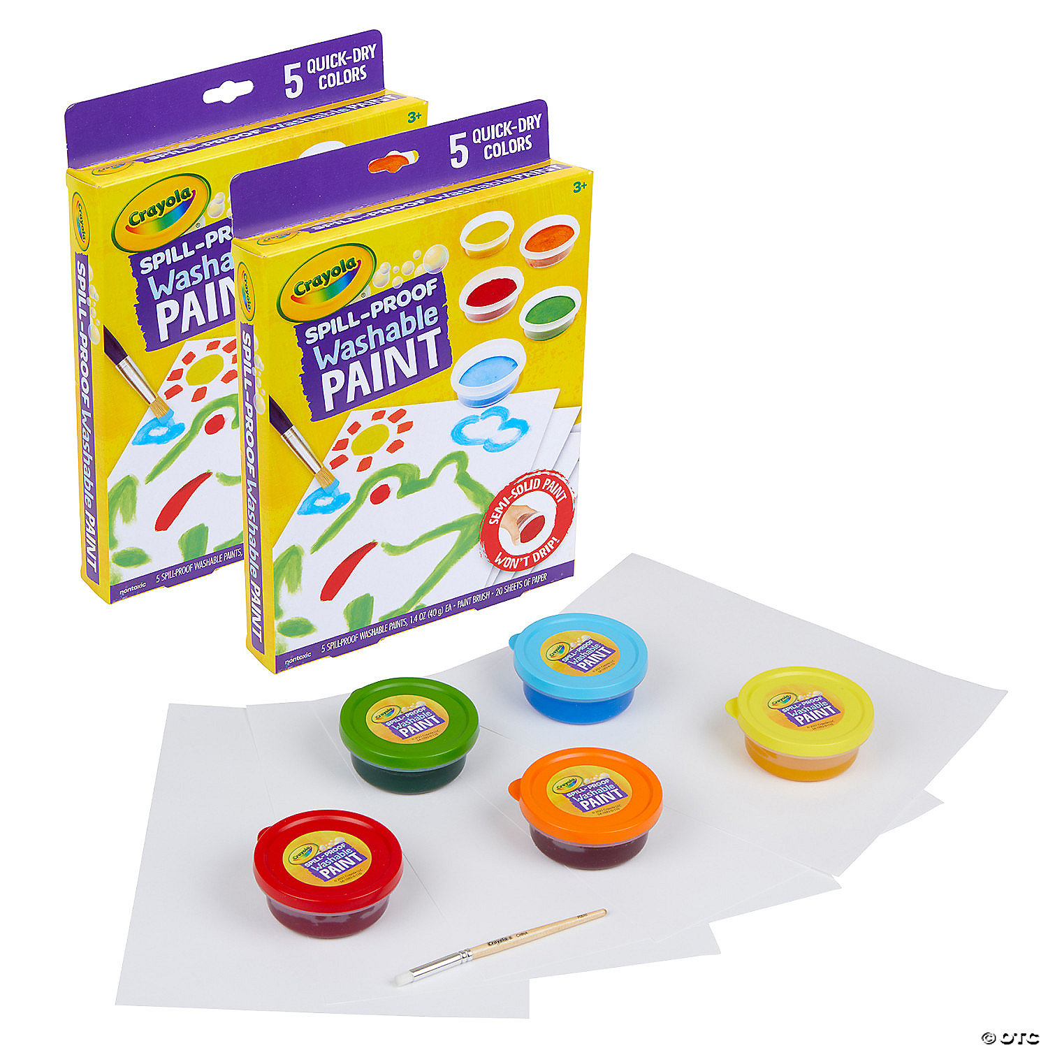 Crayola Spill-Proof Washable Paint Kit, 2 Kits