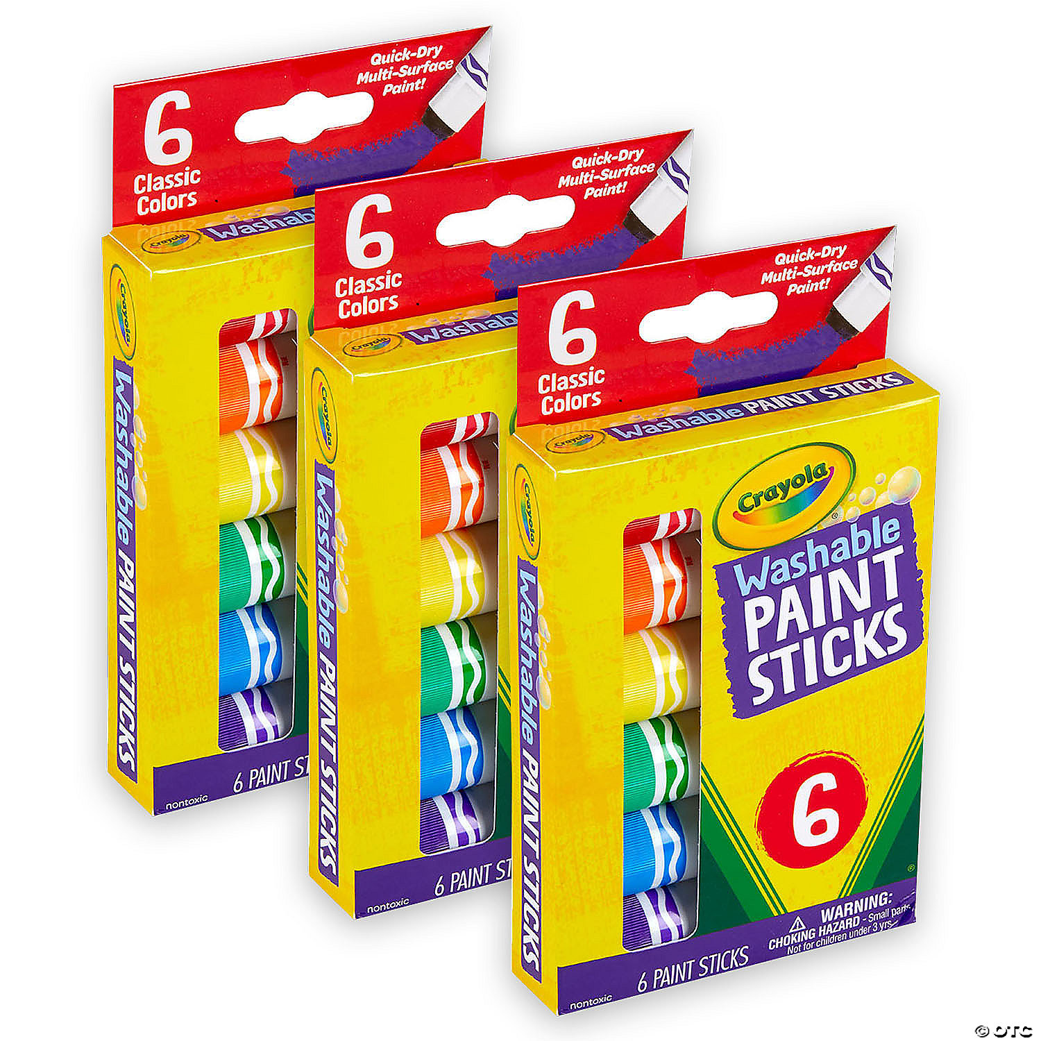 Crayola Washable Paint Sticks, 6 Per Pack, 3 Packs | Oriental Trading