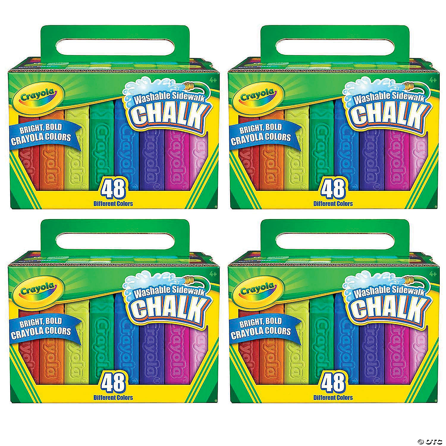 Crayola Washable Sidewalk Chalk, 48 Per Box, 4 Boxes | Oriental Trading