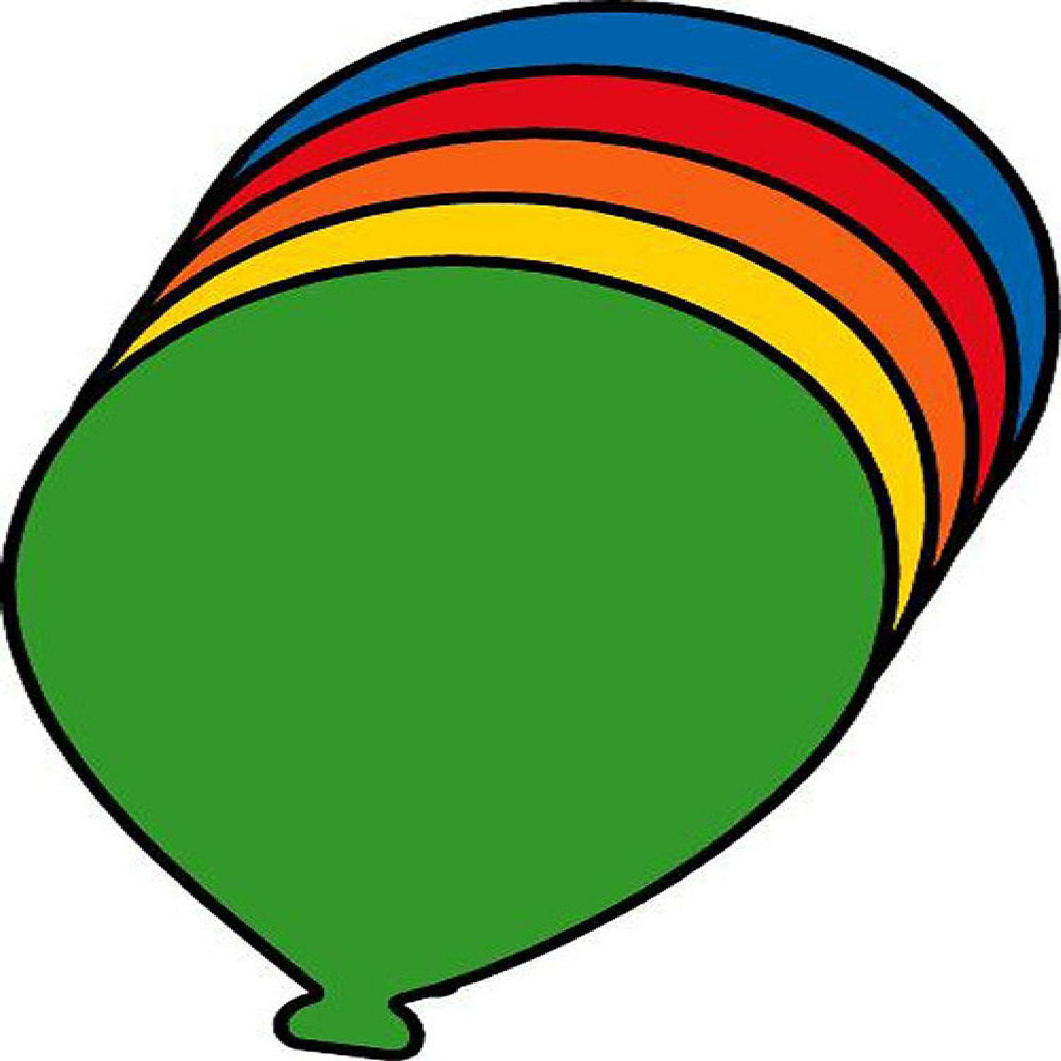 Creative Shapes Etc. - Balloon Assorted Color Creative Cut-outs- 3"