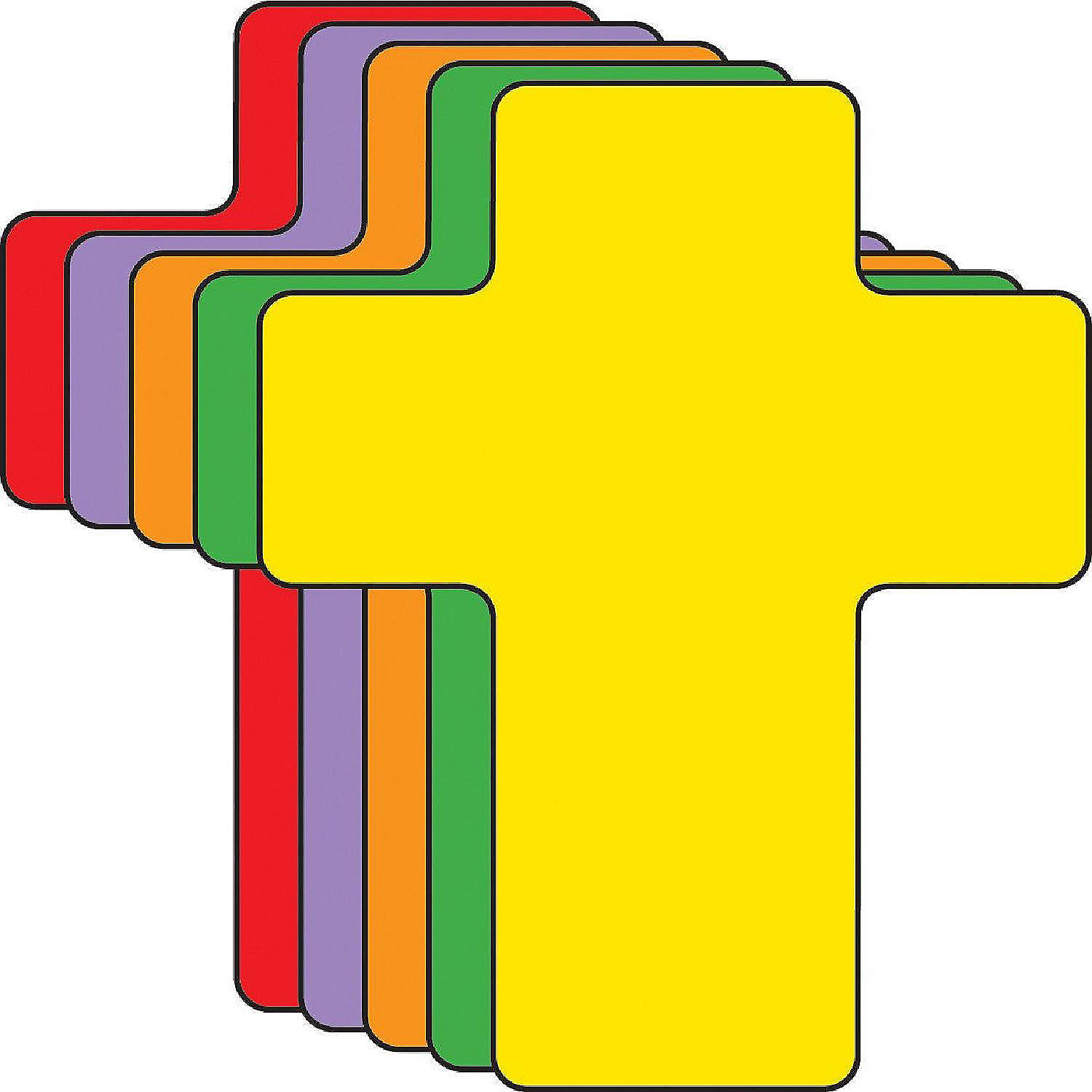 Creative Shapes Etc. - Cross Assorted Color Creative Cut-outs- 3 ...