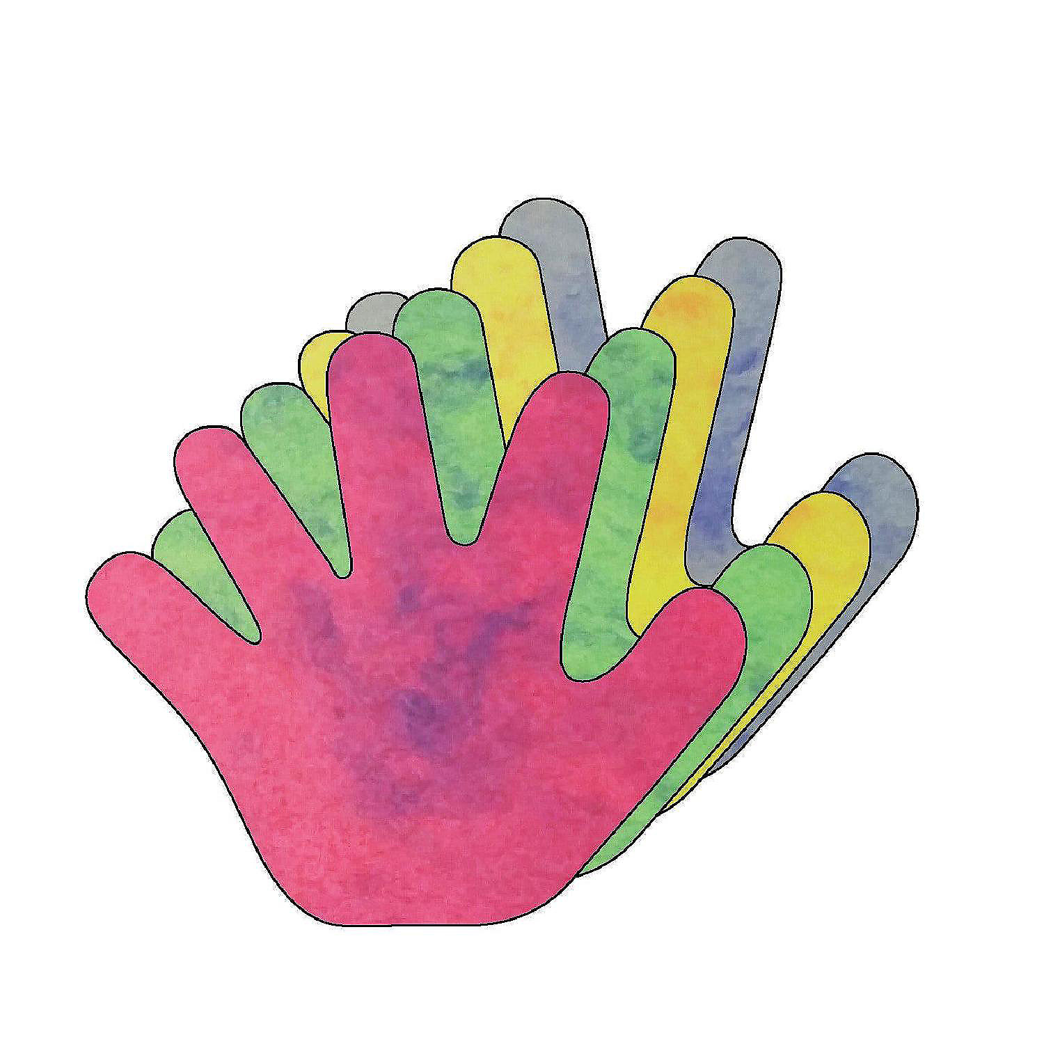 Creative Shapes Etc. - Hand Marble Assorted Colors Creative Cut-outs, 5.5"