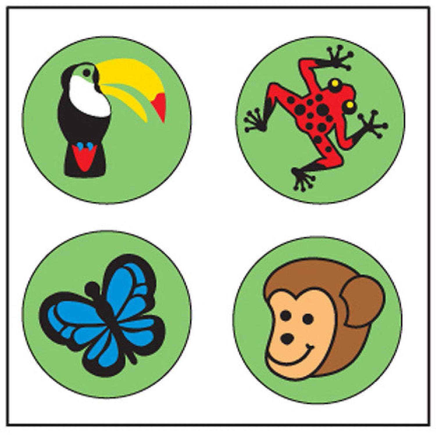 Creative Shapes Etc. - Incentive Stickers - Rainforest | Oriental Trading