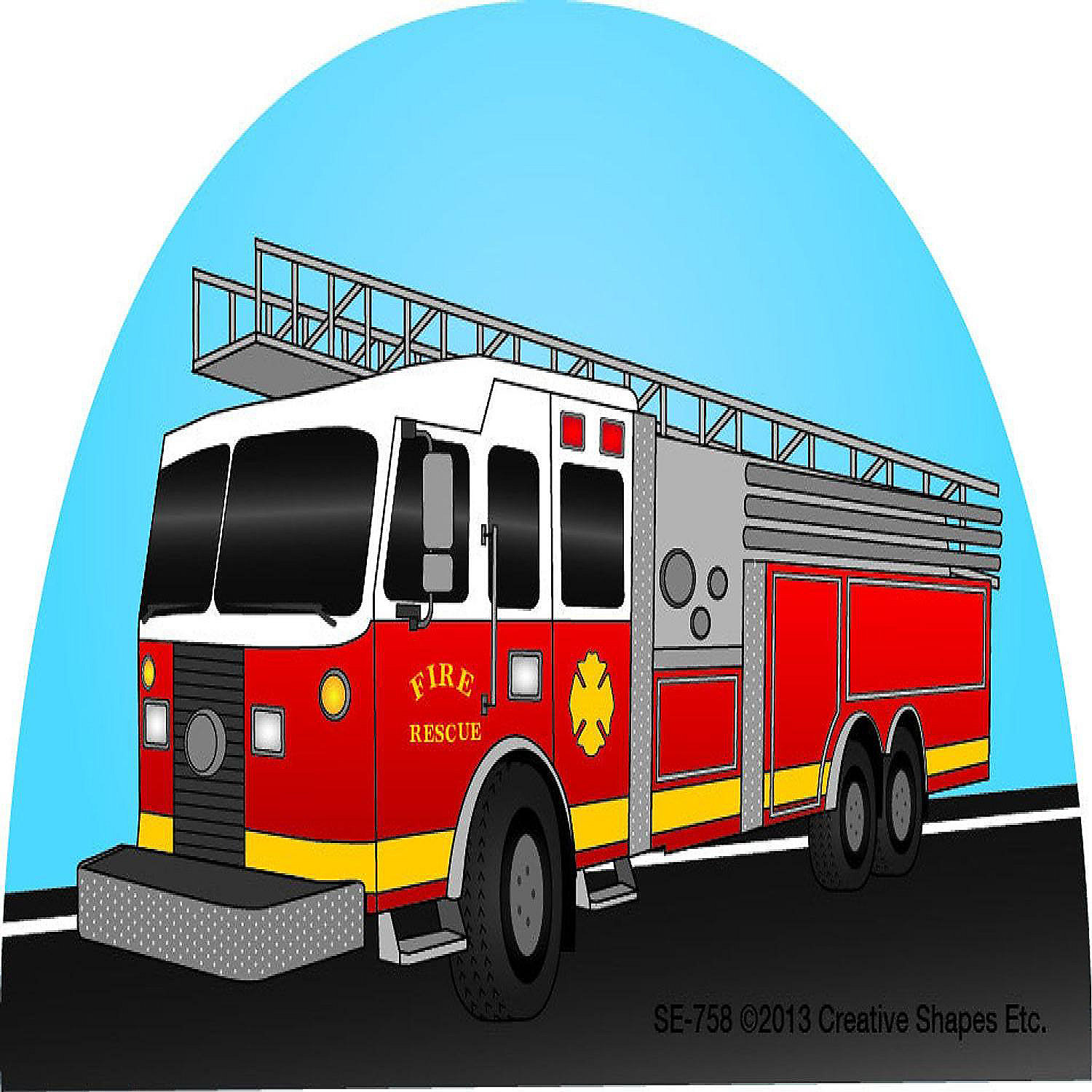 Creative Shapes Etc. - Mini Notepad - Fire Truck