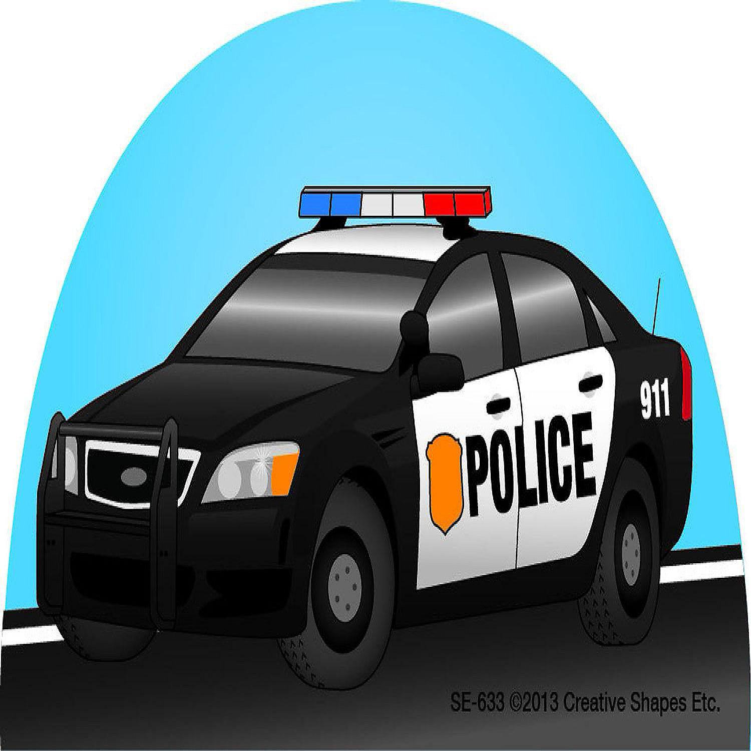 Creative Shapes Etc. - Mini Notepad - Police Car
