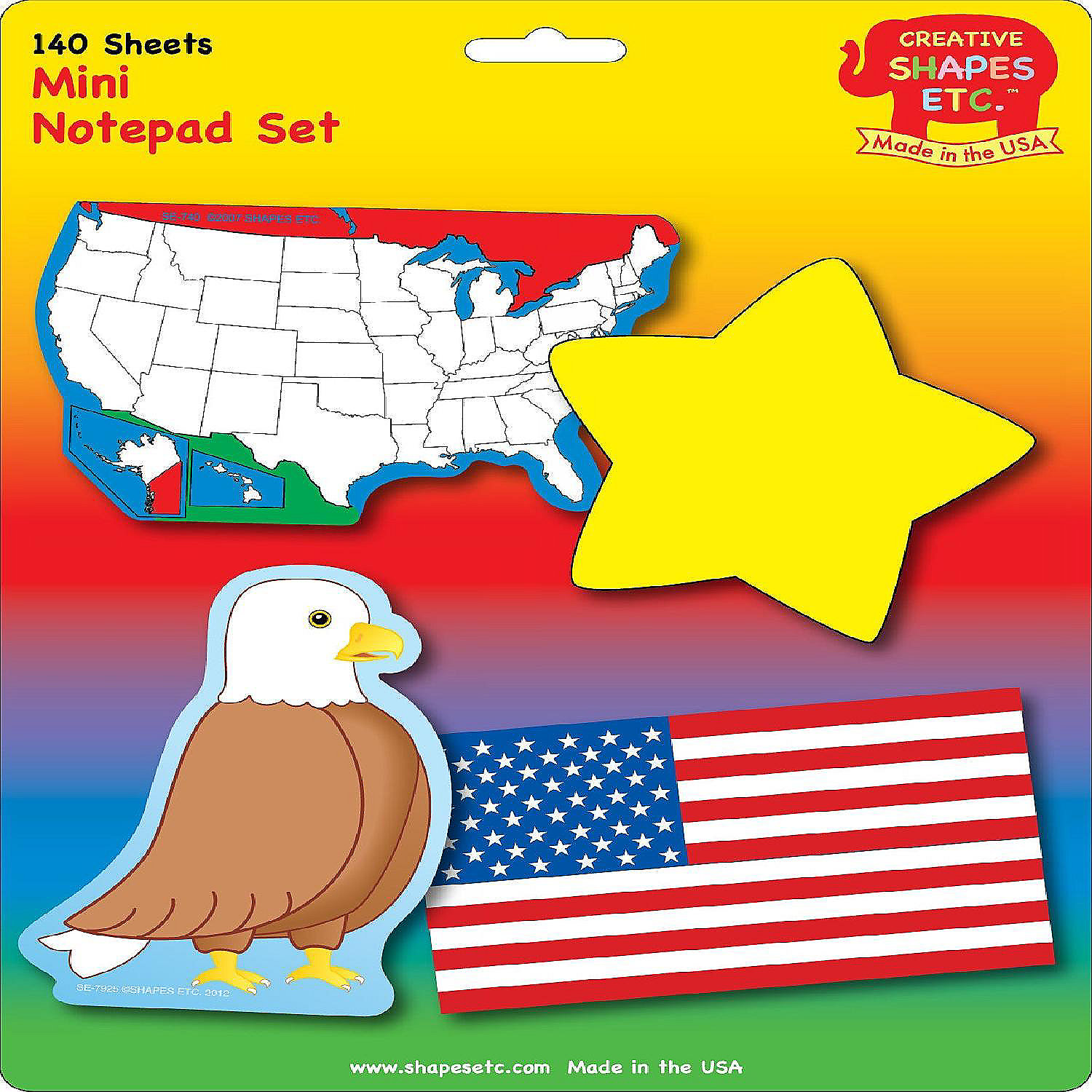 Creative Shapes Etc. - Mini Notepad Set - Patriotic | Oriental Trading
