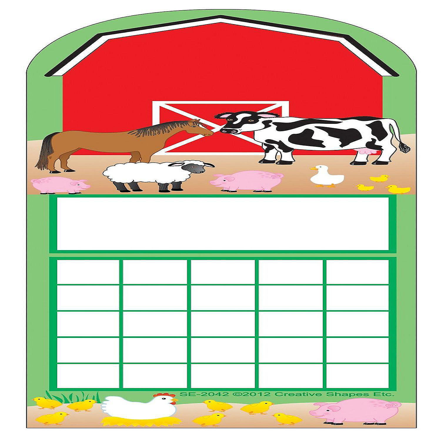 Creative Shapes Etc. - Personal Incentive Chart - Farm Animals ...