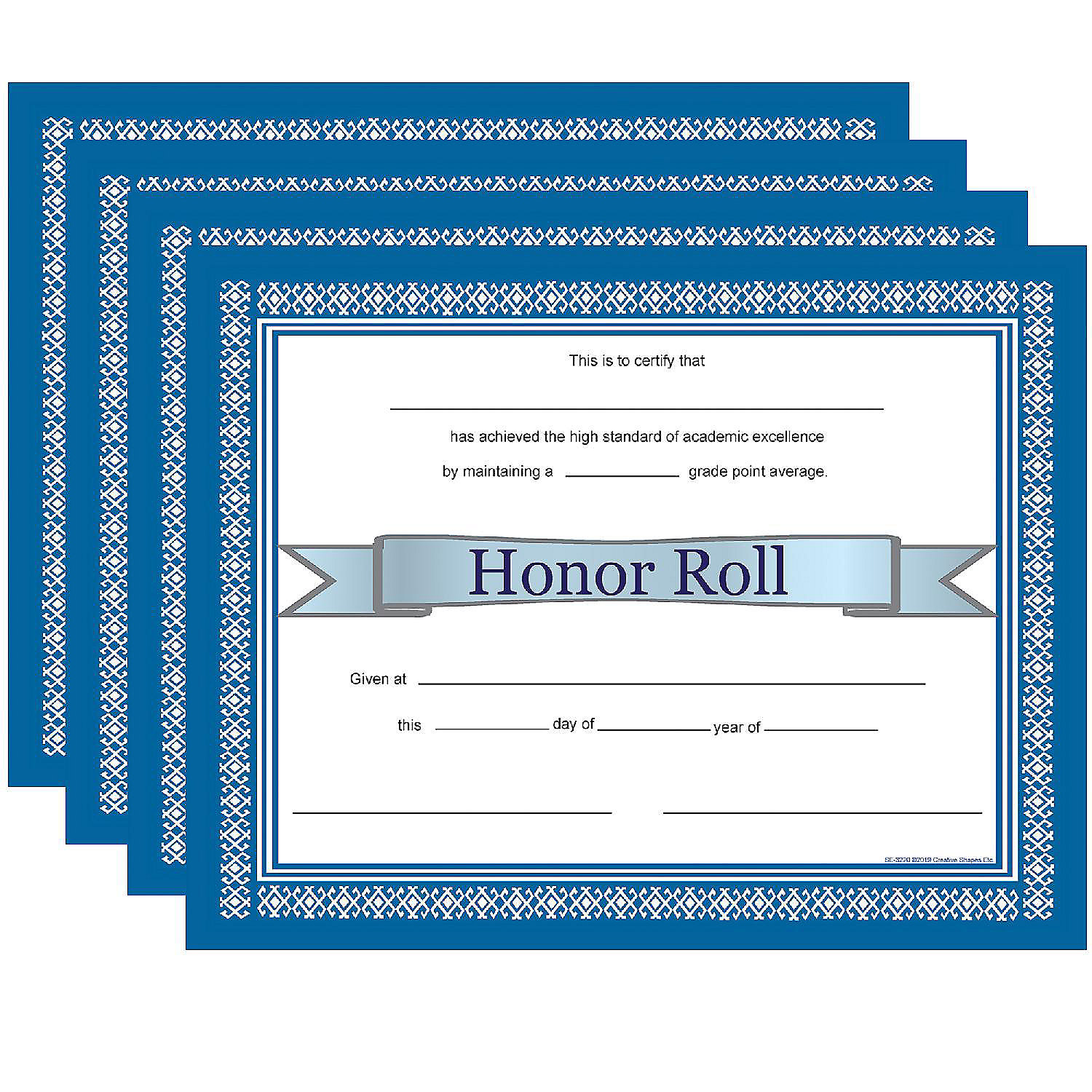 Creative Shapes Etc. - Recognition Certificate - Honor Roll Certificate ...