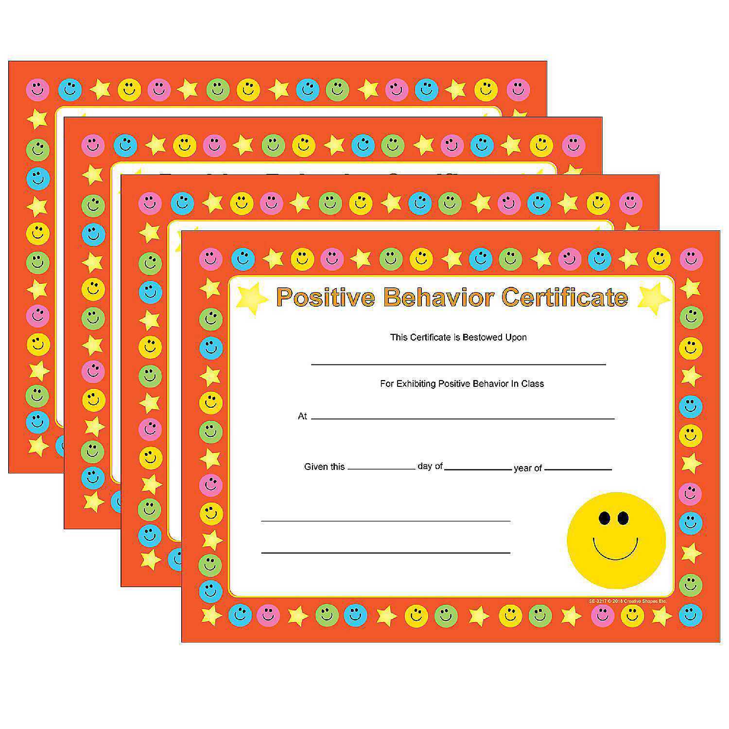 Creative Shapes Etc. - Recognition Certificate - Positive Behavior | Oriental Trading