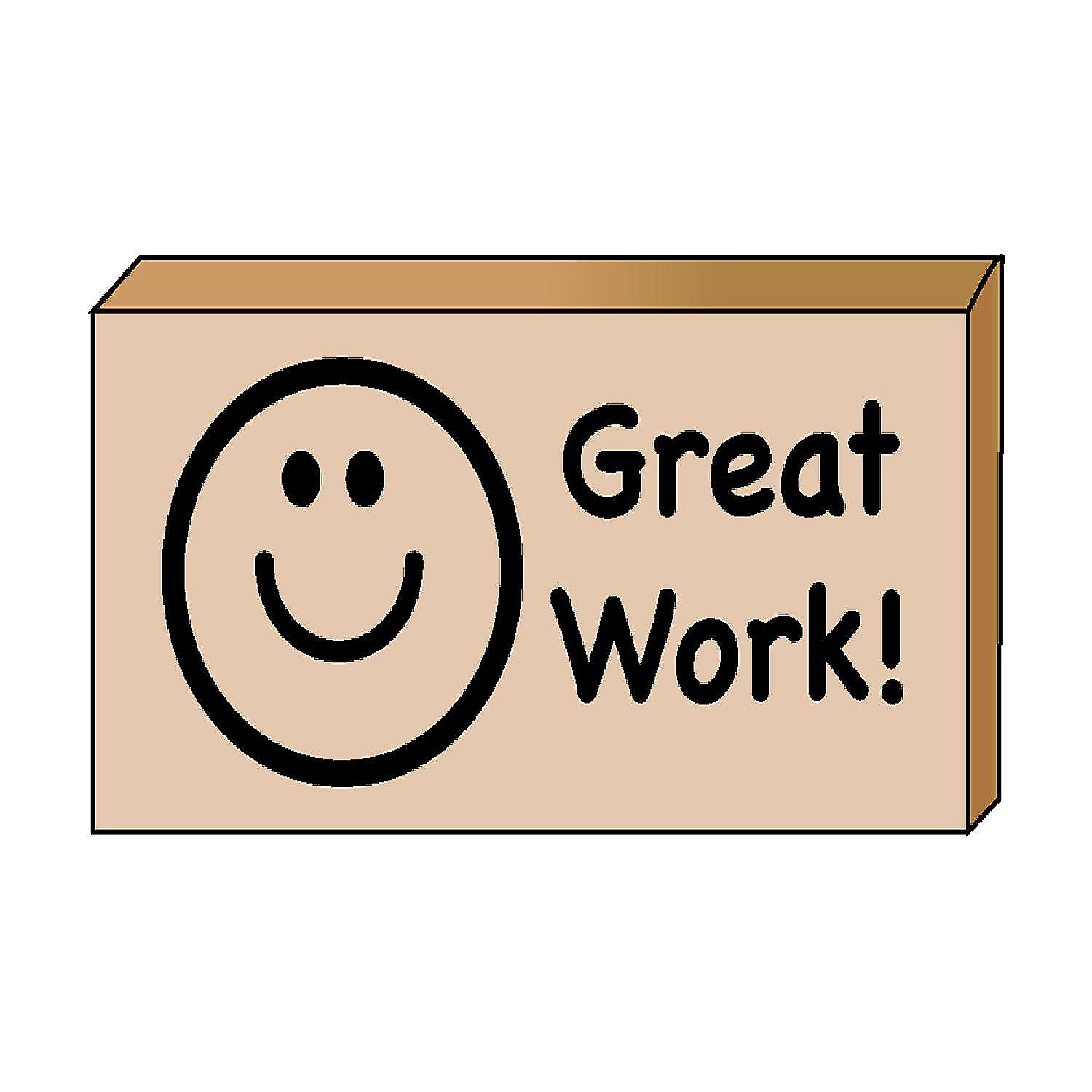 Creative Shapes Etc. - Teacher Stamp - Great Work | Oriental Trading