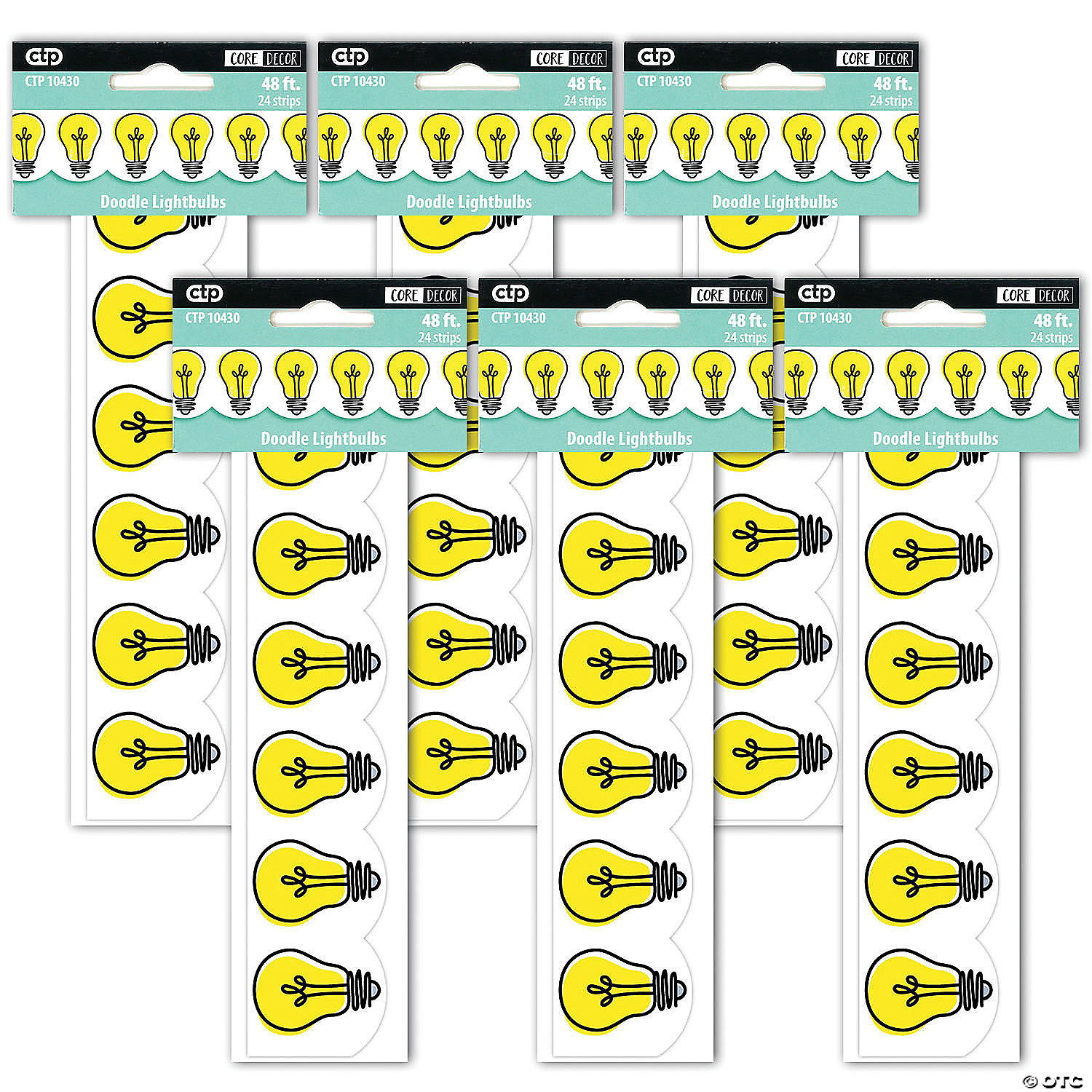 Creative Teaching Press Doodle Lightbulbs EZ Border, 48 Feet, 3 Packs