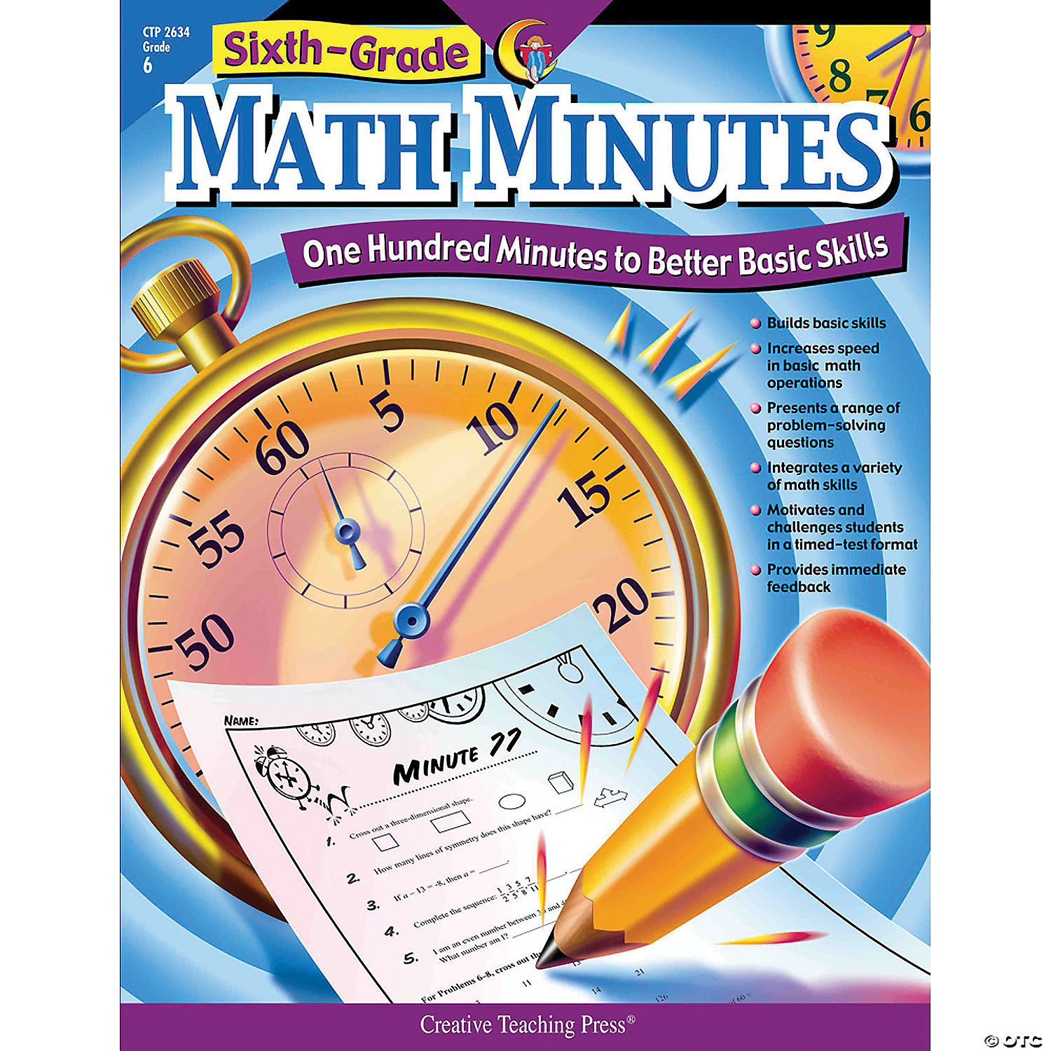 Creative Teaching Press Math Minutes Book, Grade 6 | Oriental Trading