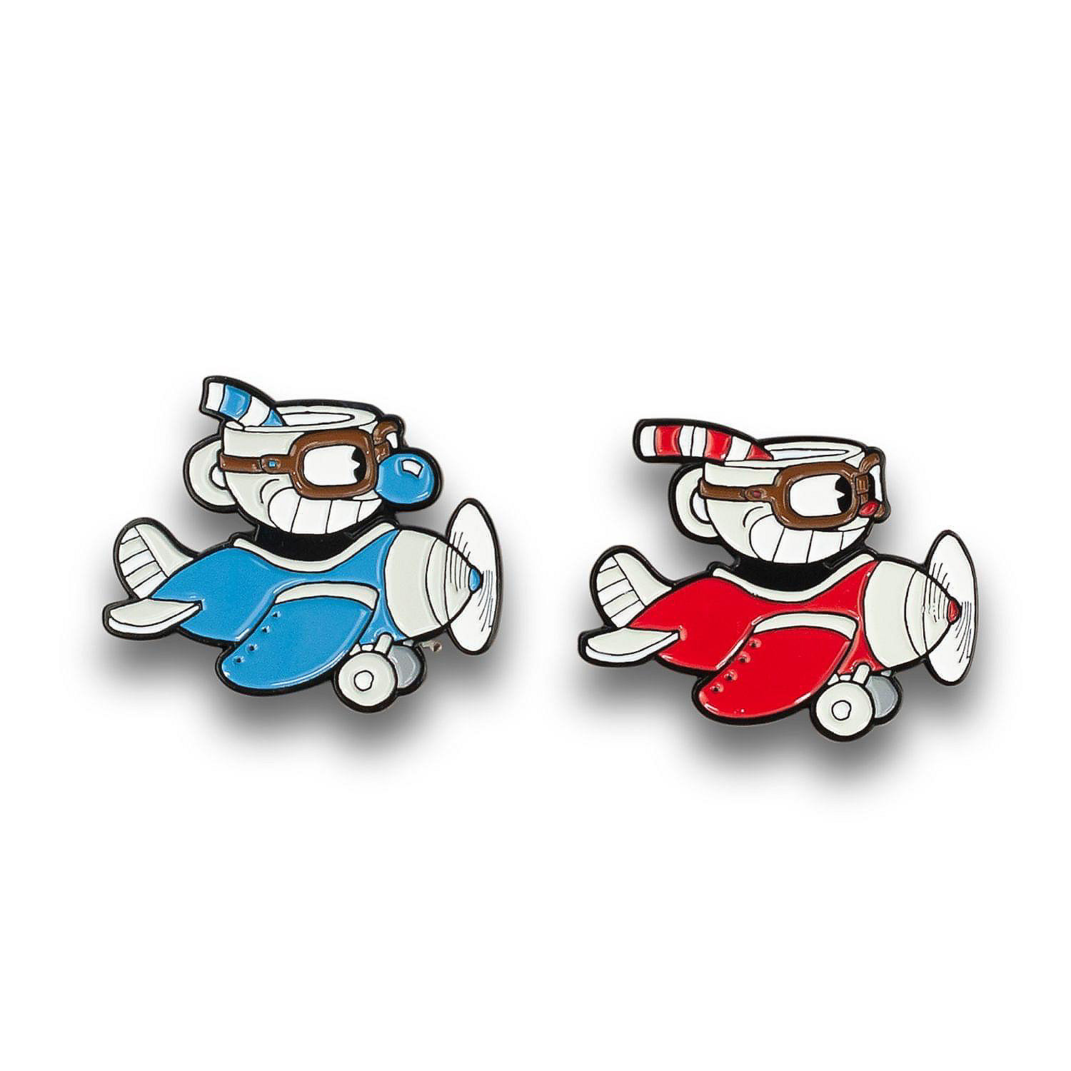 Cuphead & Mugman Collector’s Edition Planes Enamel Pin Set | Oriental Trading