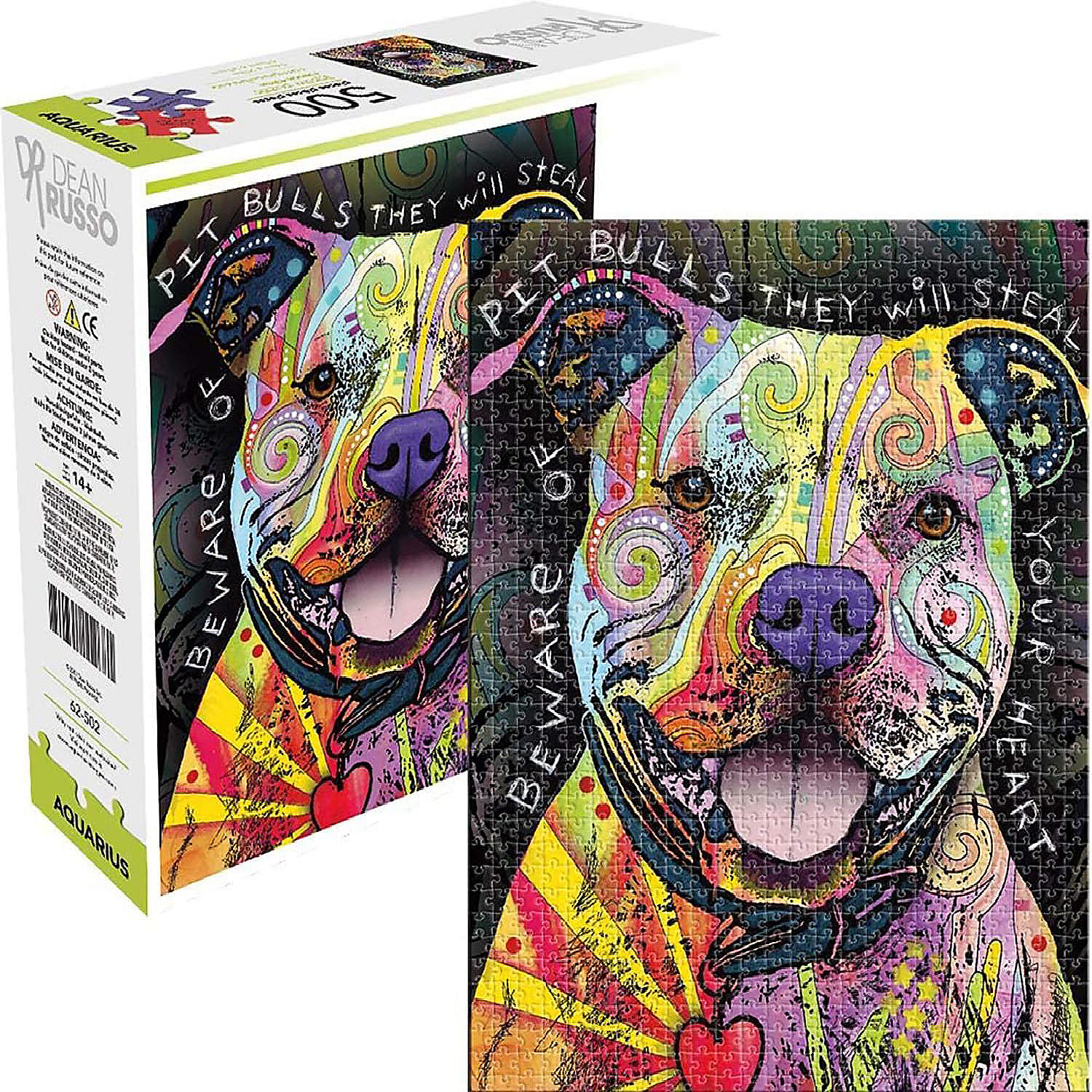 Dean Russo Beware Pit Bull 500 Piece Jigsaw Puzzle | Oriental Trading