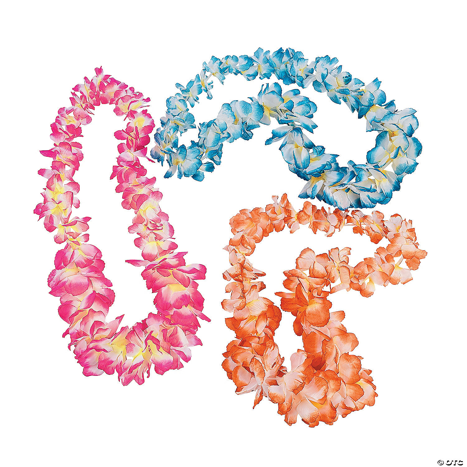 Deluxe Jumbo Two-Tone Flower Leis | Fun Express