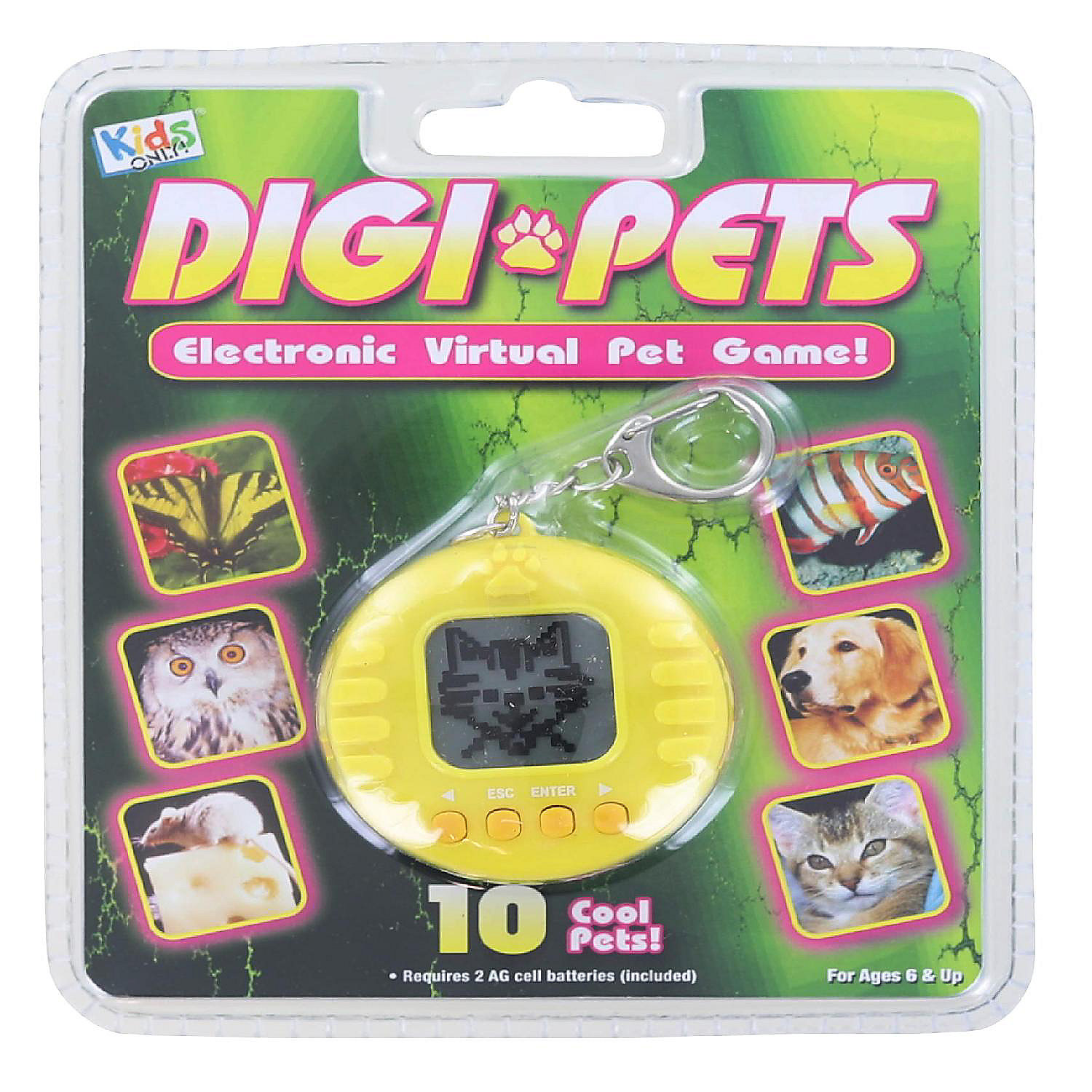 Digi Pets Electronic Virtual Pet Game Yellow | Oriental Trading