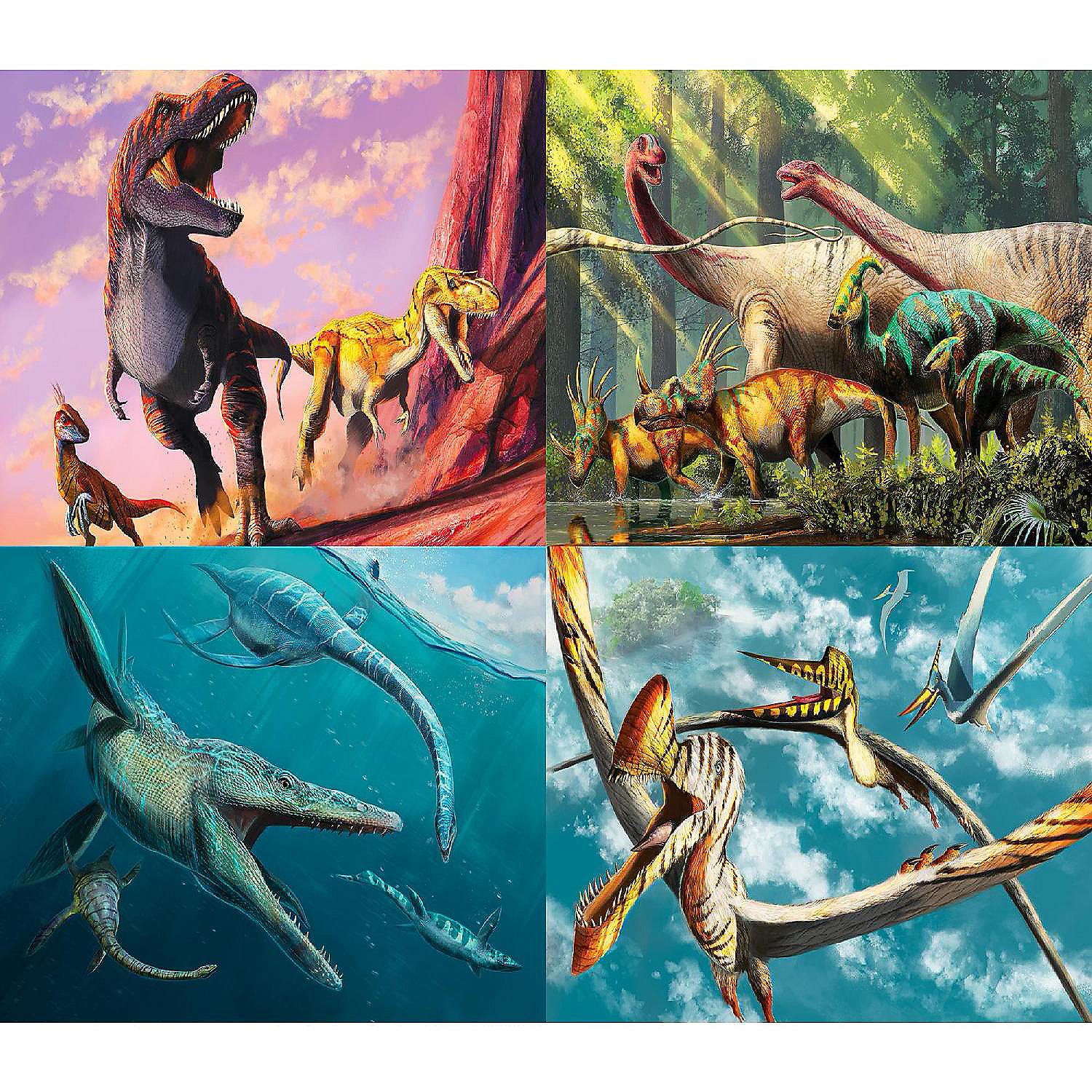 Dinosaur 100-Piece Jigsaw Puzzle Box Bundle Set of 4 | Oriental Trading