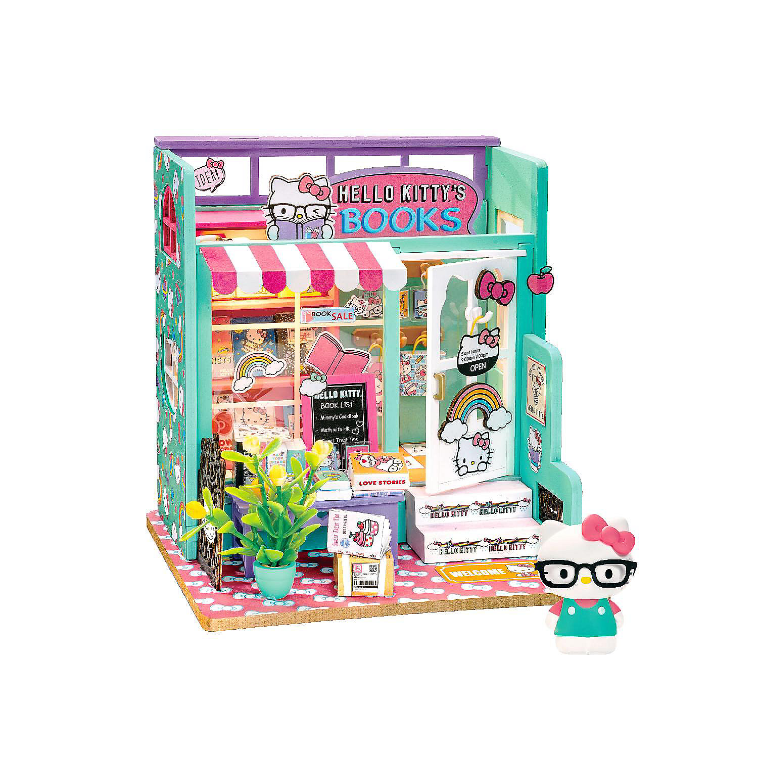 DIY 3D Puzzle - Hello Kitty Bookstore 53pcs | Oriental Trading
