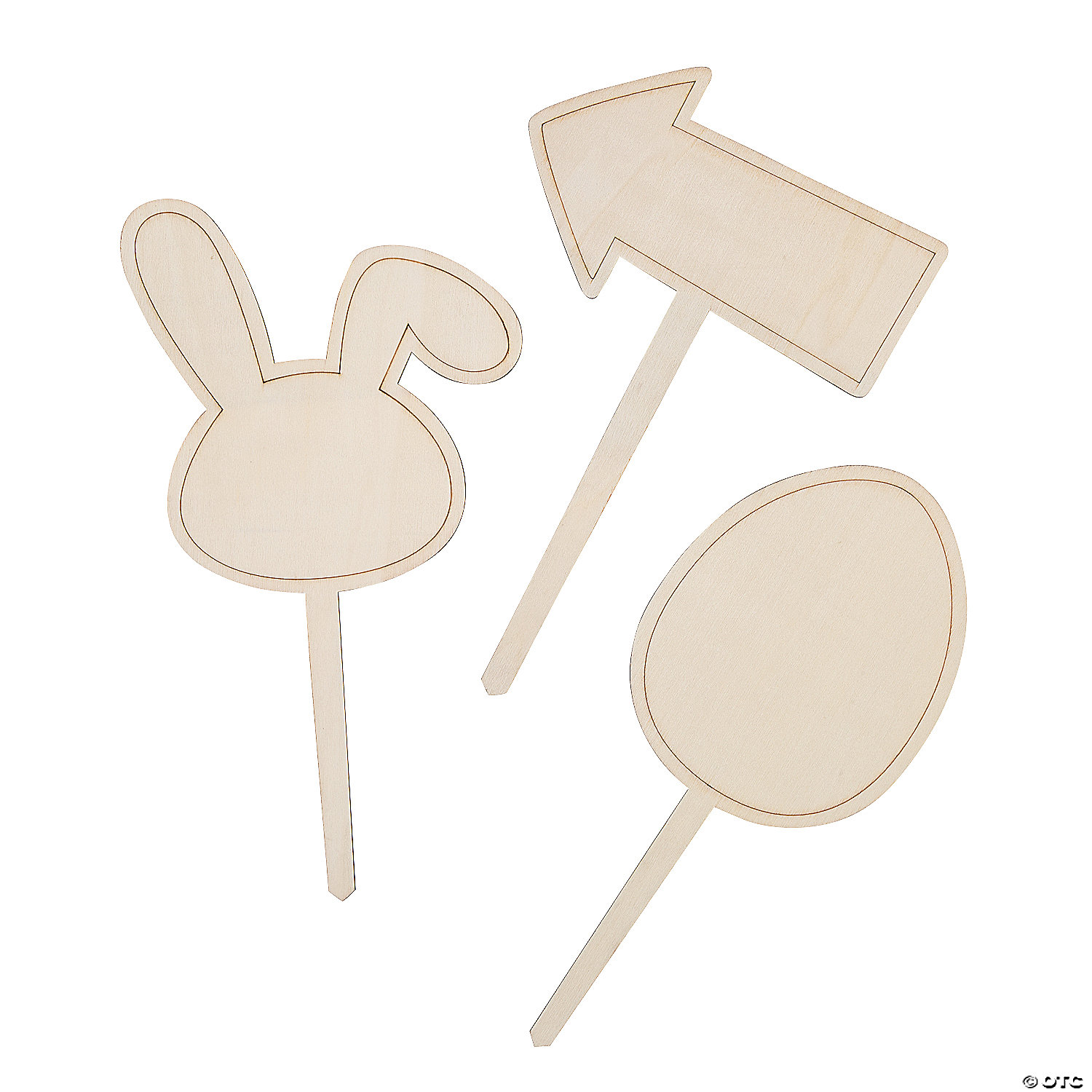 DIY 3D Unfinished Wood Easter Egg Hunt Signs