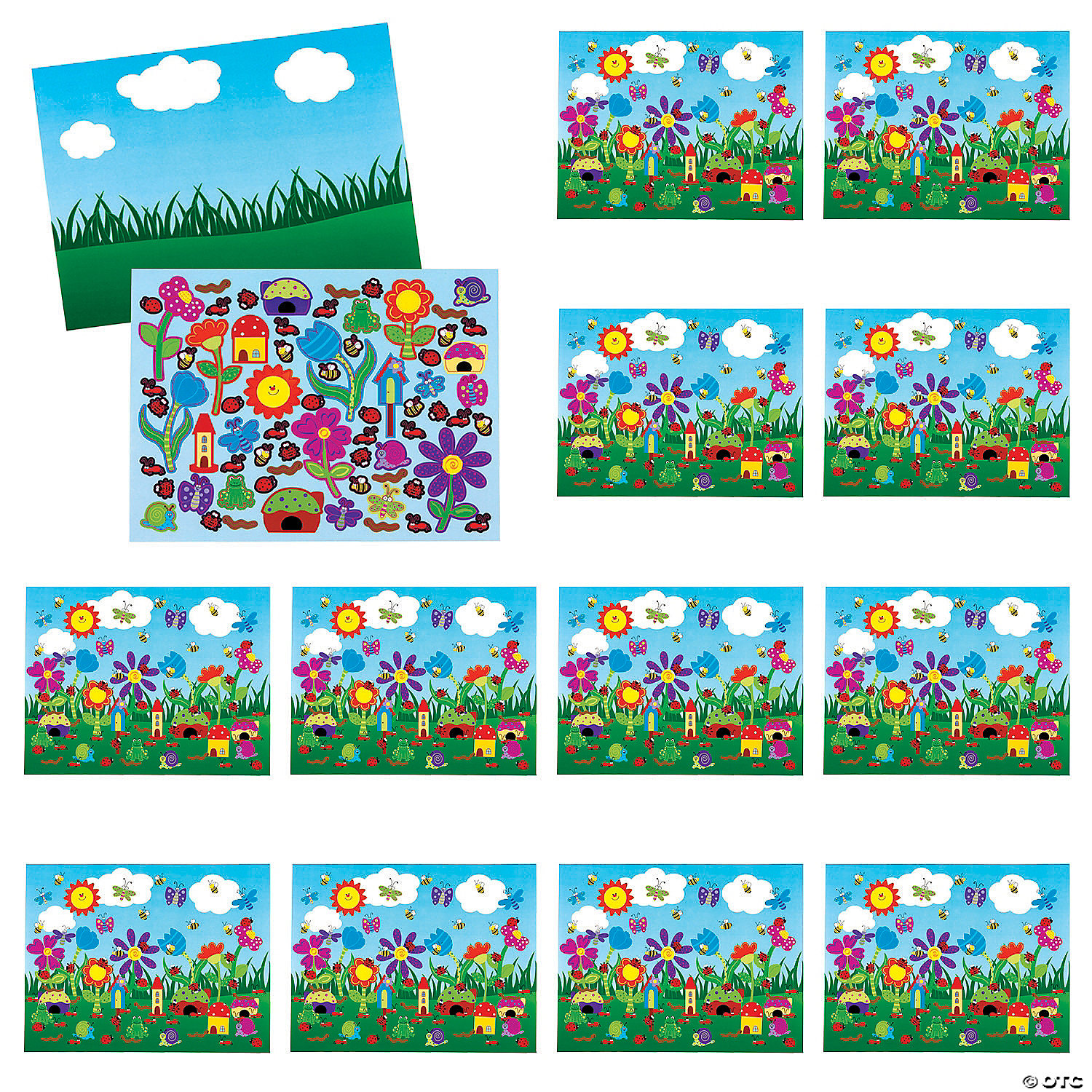 DIY Flower Garden Sticker Scenes