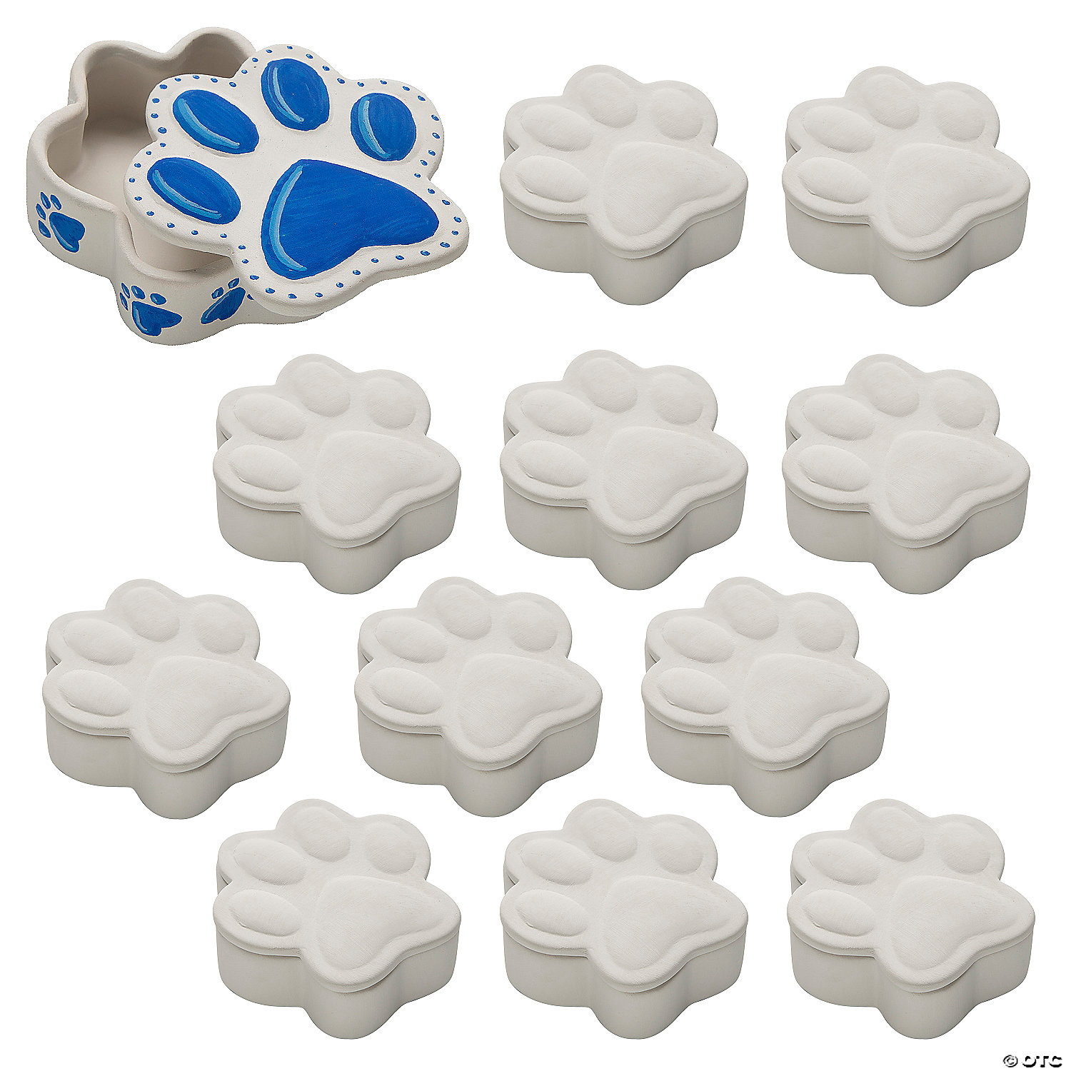 DIY Unglazed Ceramic Paw Print Boxes
