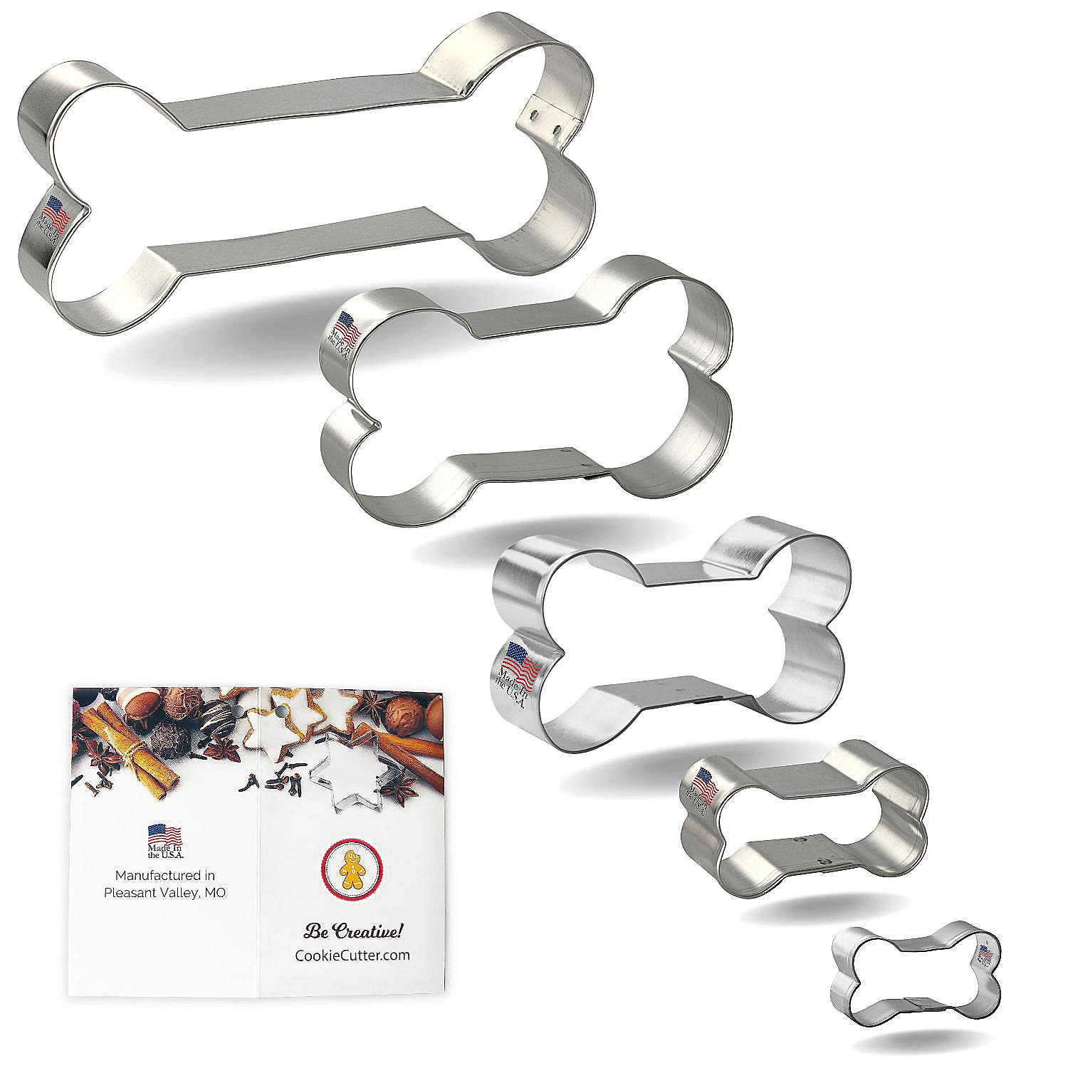 Dog Bone Cookie Cutter 5 Pc Set HS0557 | Oriental Trading