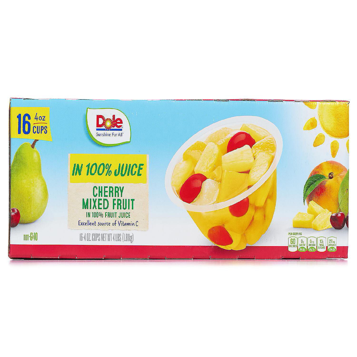 Dole Cherry Mixed Fruit 16 x 4 oz