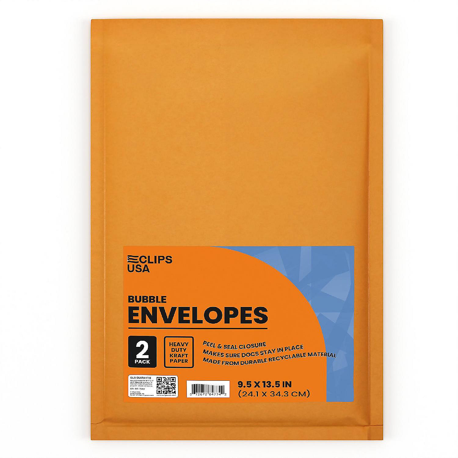 E-Clips USA Kraft Padded Bubble Mailer Envelopes - Peel & Seal Closure, 9 X 13 Inches, 2-Count ...