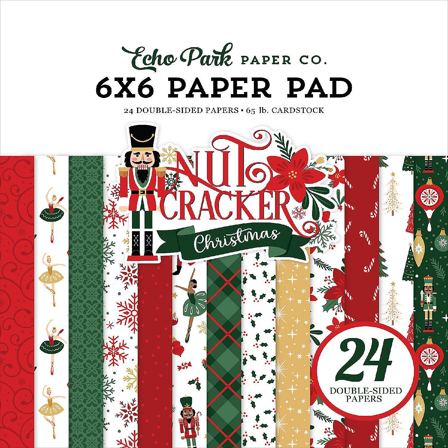 Echo Park Double-Sided Paper Pad 6"X6"-Nutcracker Christmas