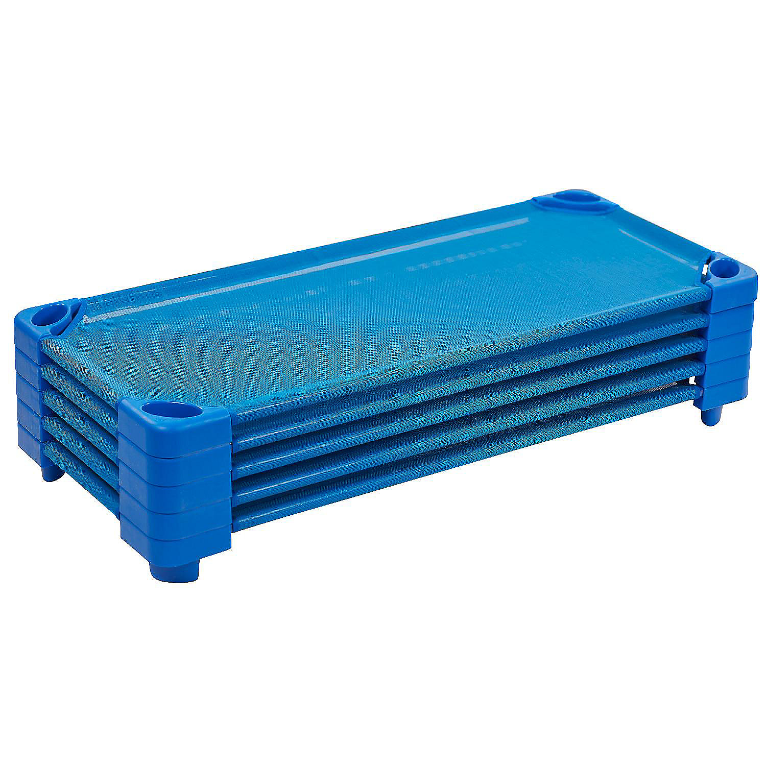 ECR4Kids Stackable Kiddie Cot, Standard Size, Blue, 5-Pack | Oriental ...