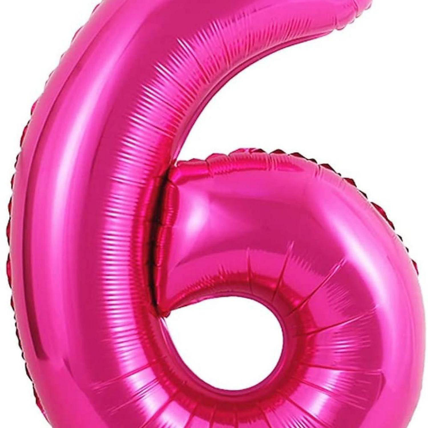 Edge Collections - 34" - Pink - Foil Number 6 | Oriental Trading