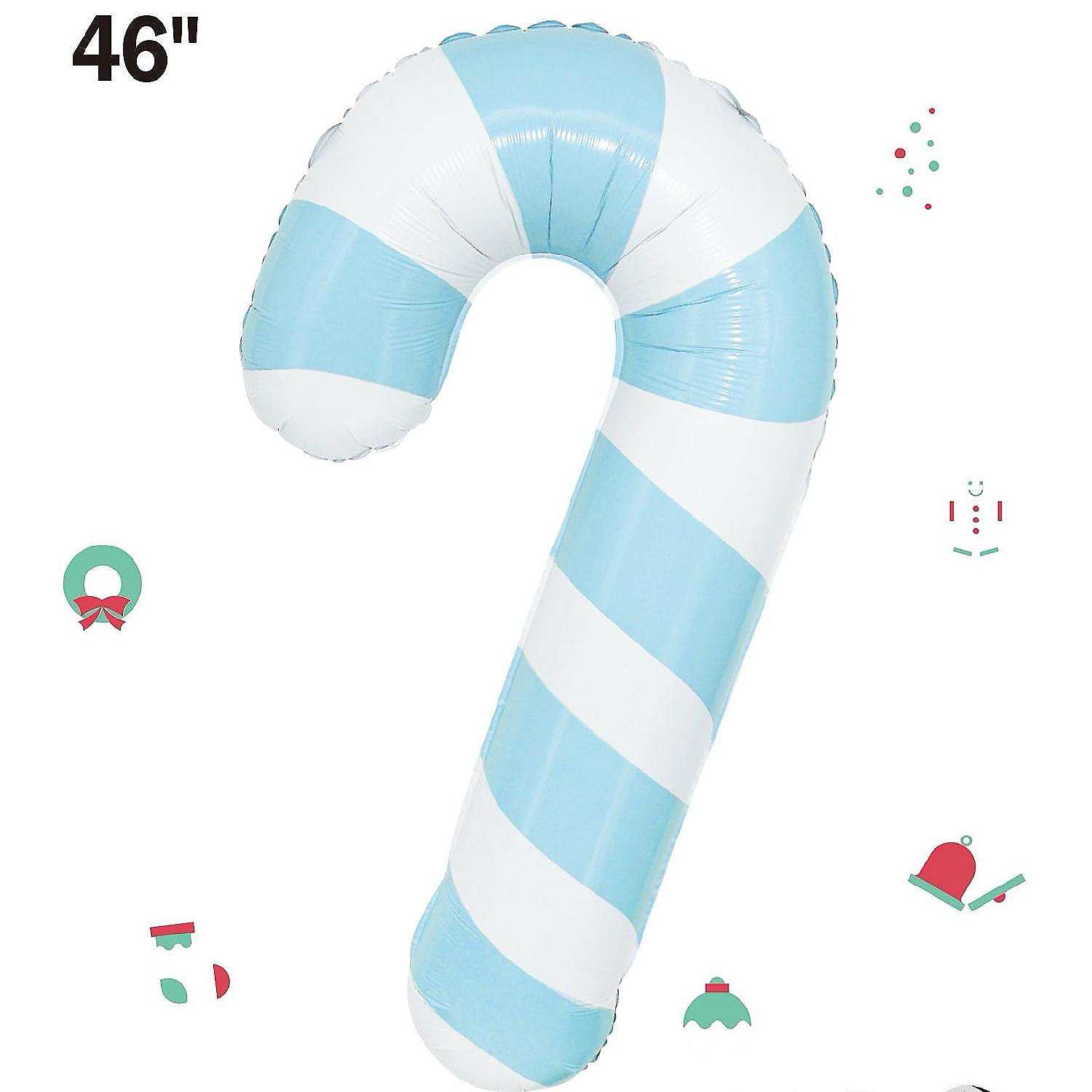 Edge Collections - 46" - Blue - Festive Inflatable Candy Cane ...
