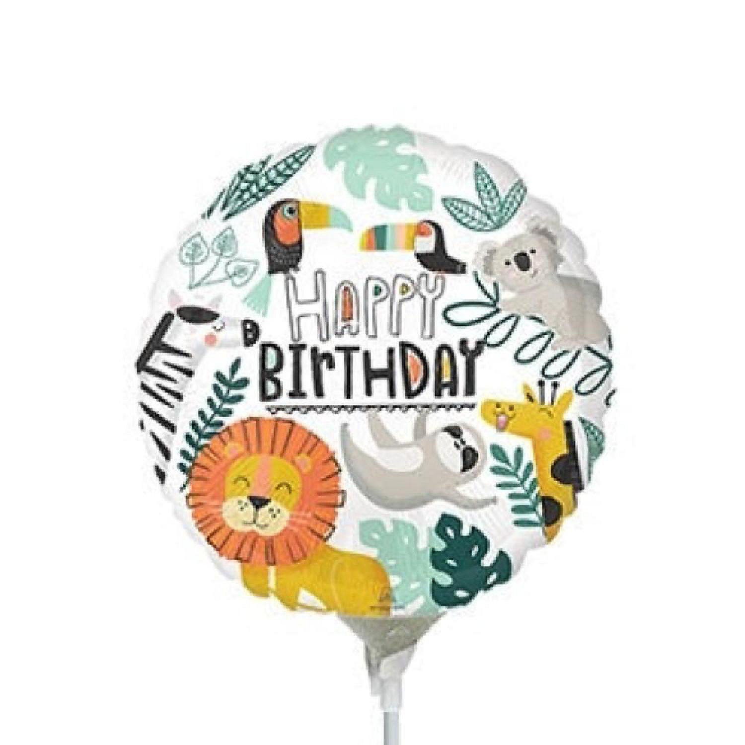 Edge Collections - 9" - Multicolor - Wild Birthday Foil Balloons ...
