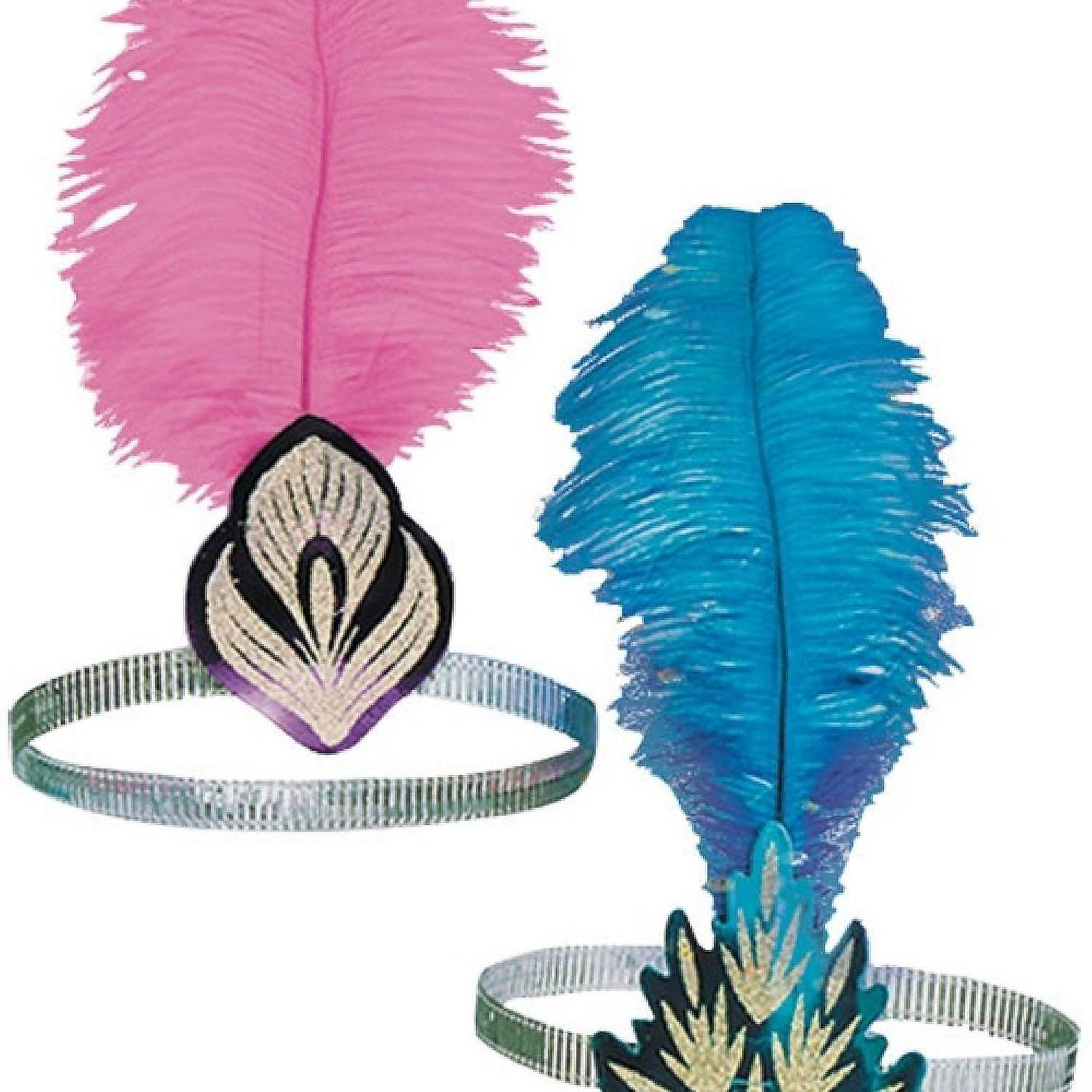 Edge Collections - Multicolor - Feathered Tiaras | Oriental Trading